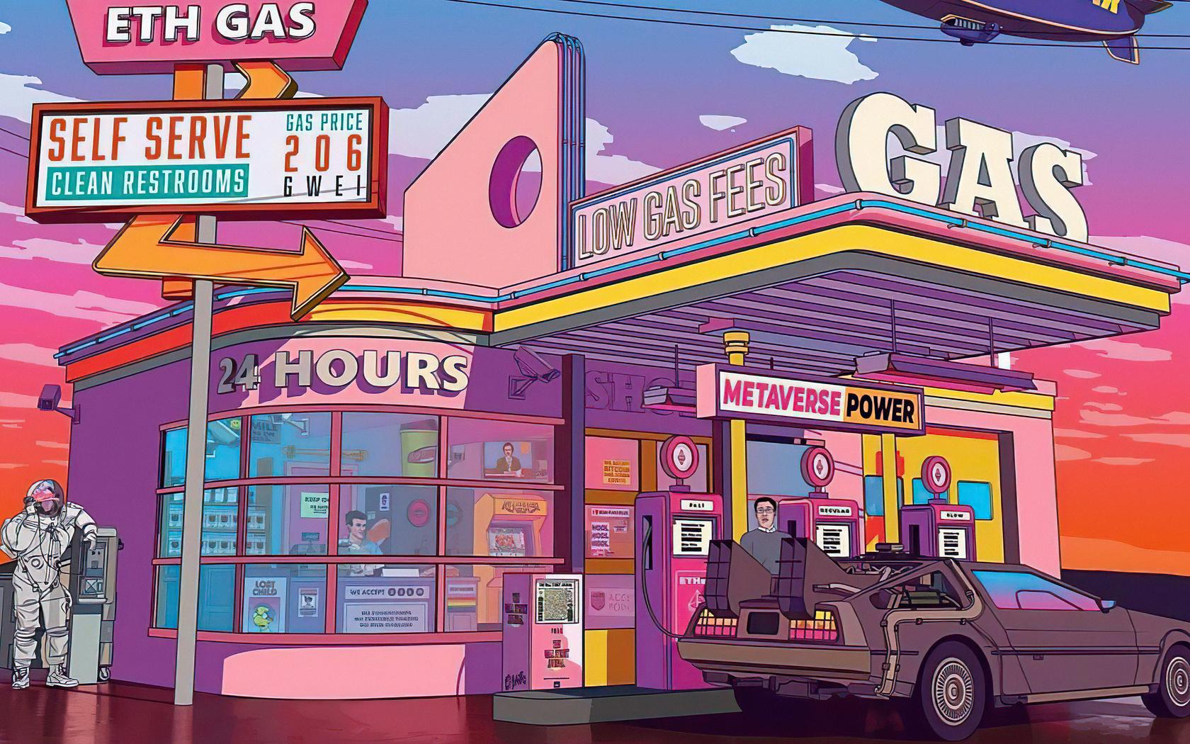 1680x1050 Delorean At Gas Satation Wallpaper,1680x1050 Resolution HD 4k ...