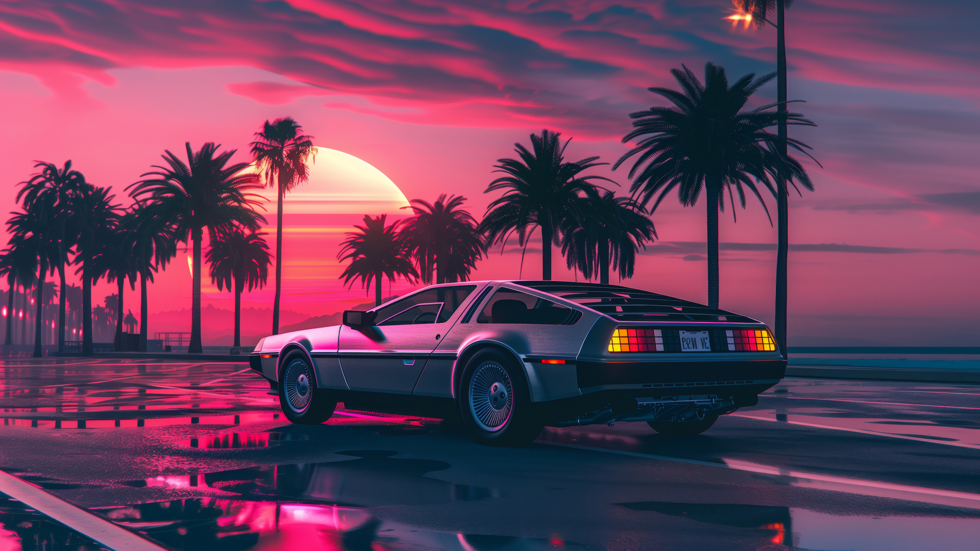 1920x1080 Delorean Vaporwave Retro Laptop Full HD 1080P ,HD 4k ...