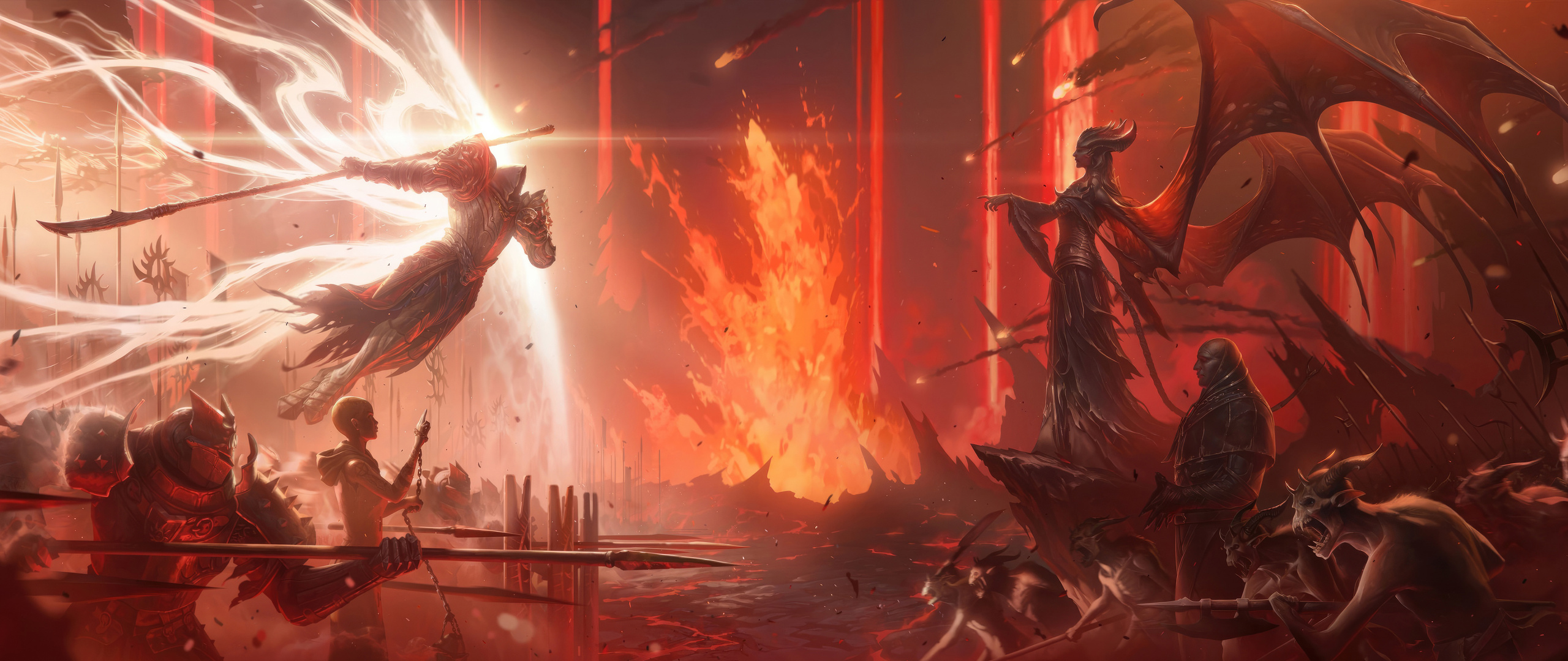 2560x1080 Diablo 4 Inarius Lilith And The Knights Wallpaper,2560x1080 ...