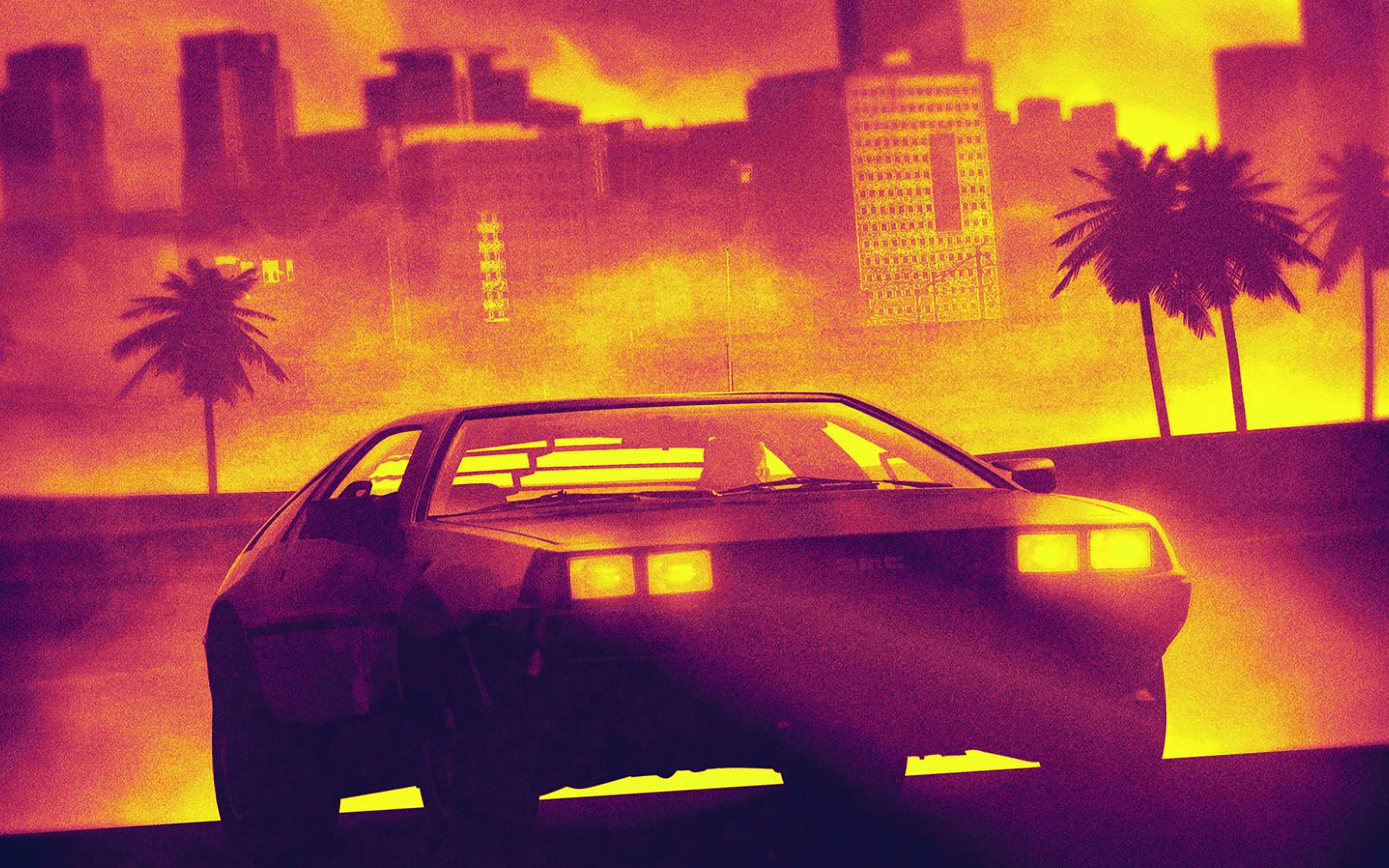 1920x1200 DMC DeLorean Hotline Miami Video Game Cover Art 1080P 