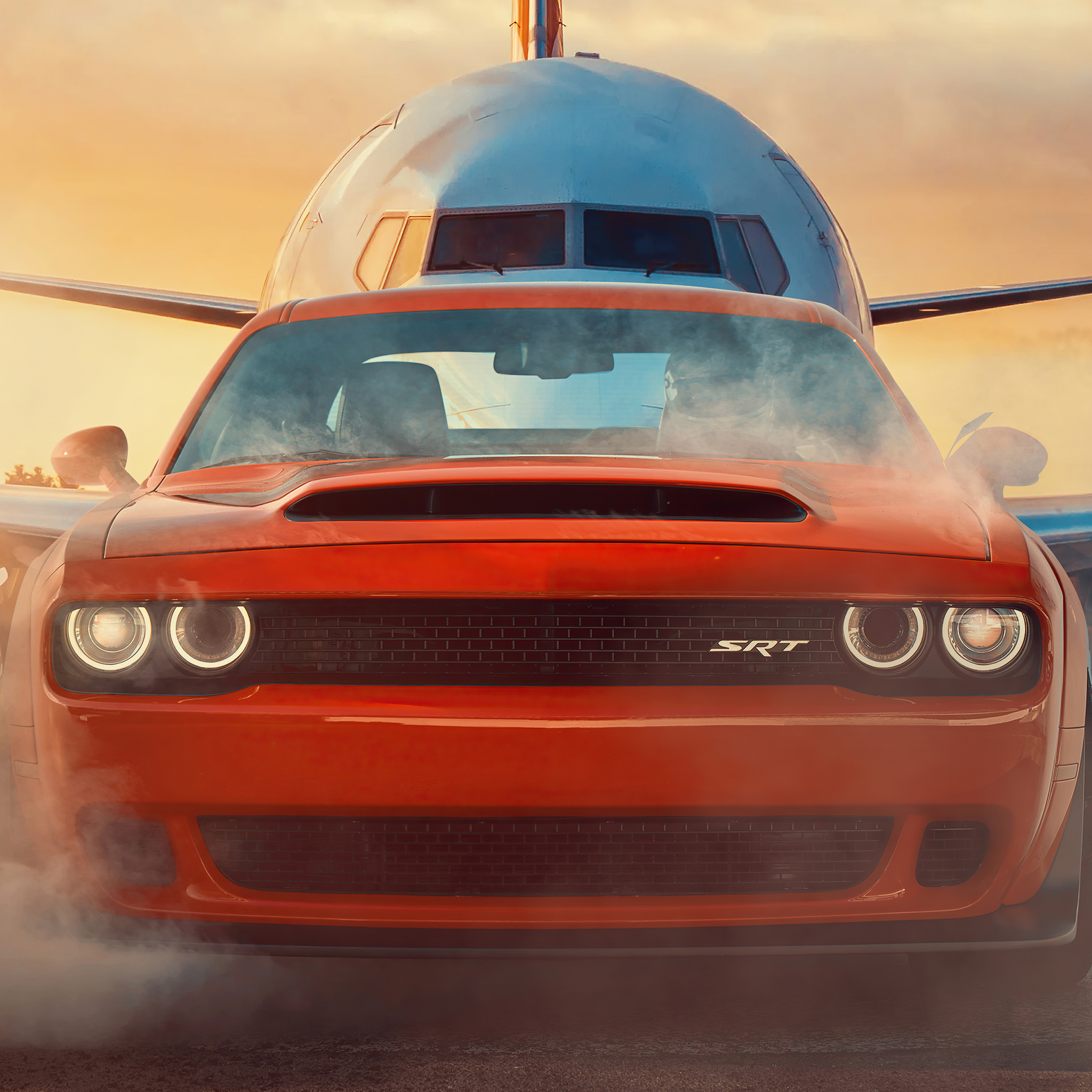 2048x2048 Dodge Challenger Smoking Day 5k Ipad Air ,HD 4k Wallpapers ...