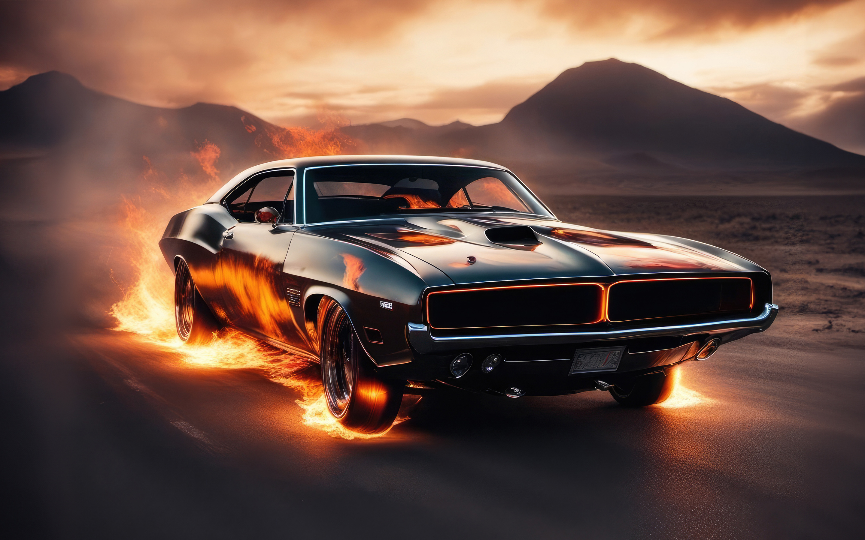 2880x1800 Dodge Charger On Fire Macbook Pro Retina ,HD 4k Wallpapers ...