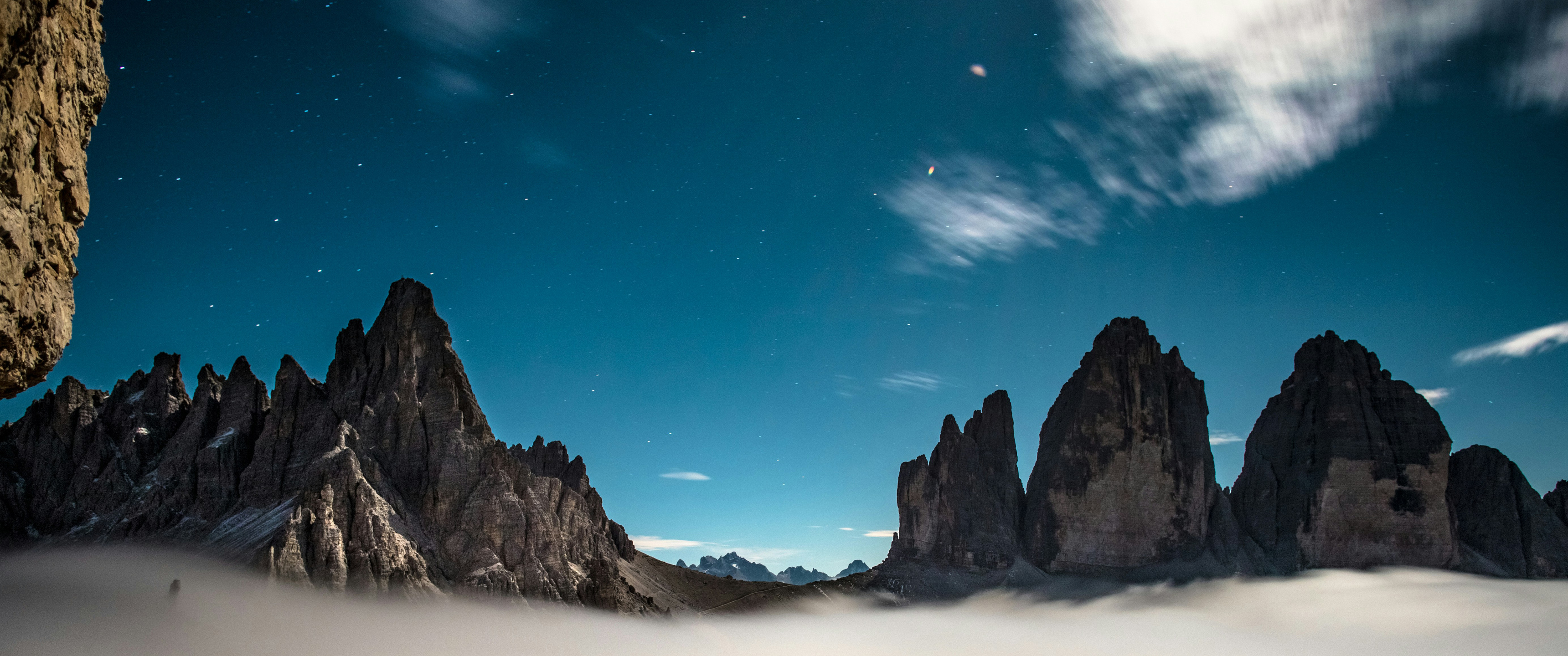 3440x1440 Dolomites Mountain Range Italy Scenery Clouds Sky UltraWide ...