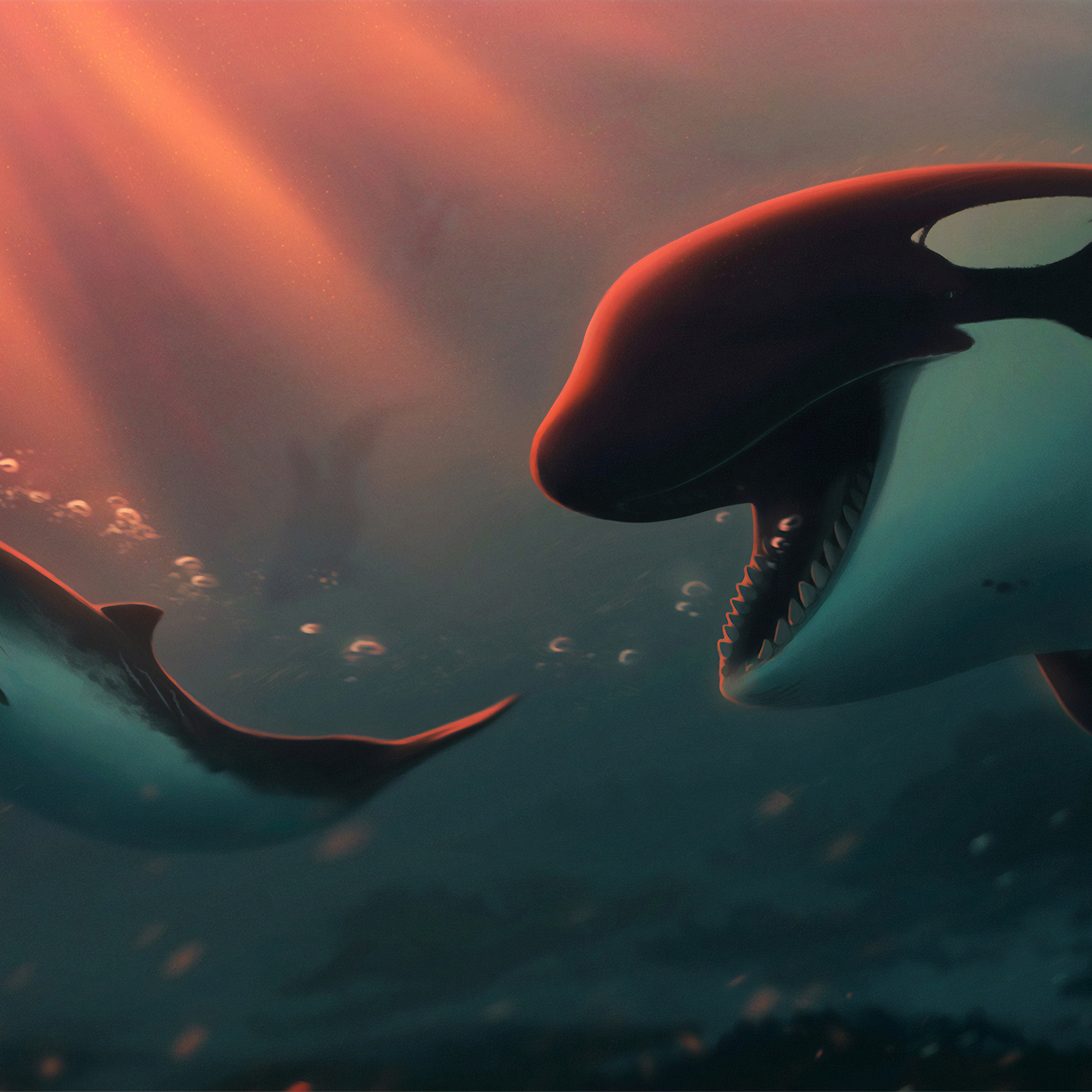 2048x2048 Dolphin Bubbles 4k Ipad Air ,HD 4k Wallpapers,Images ...