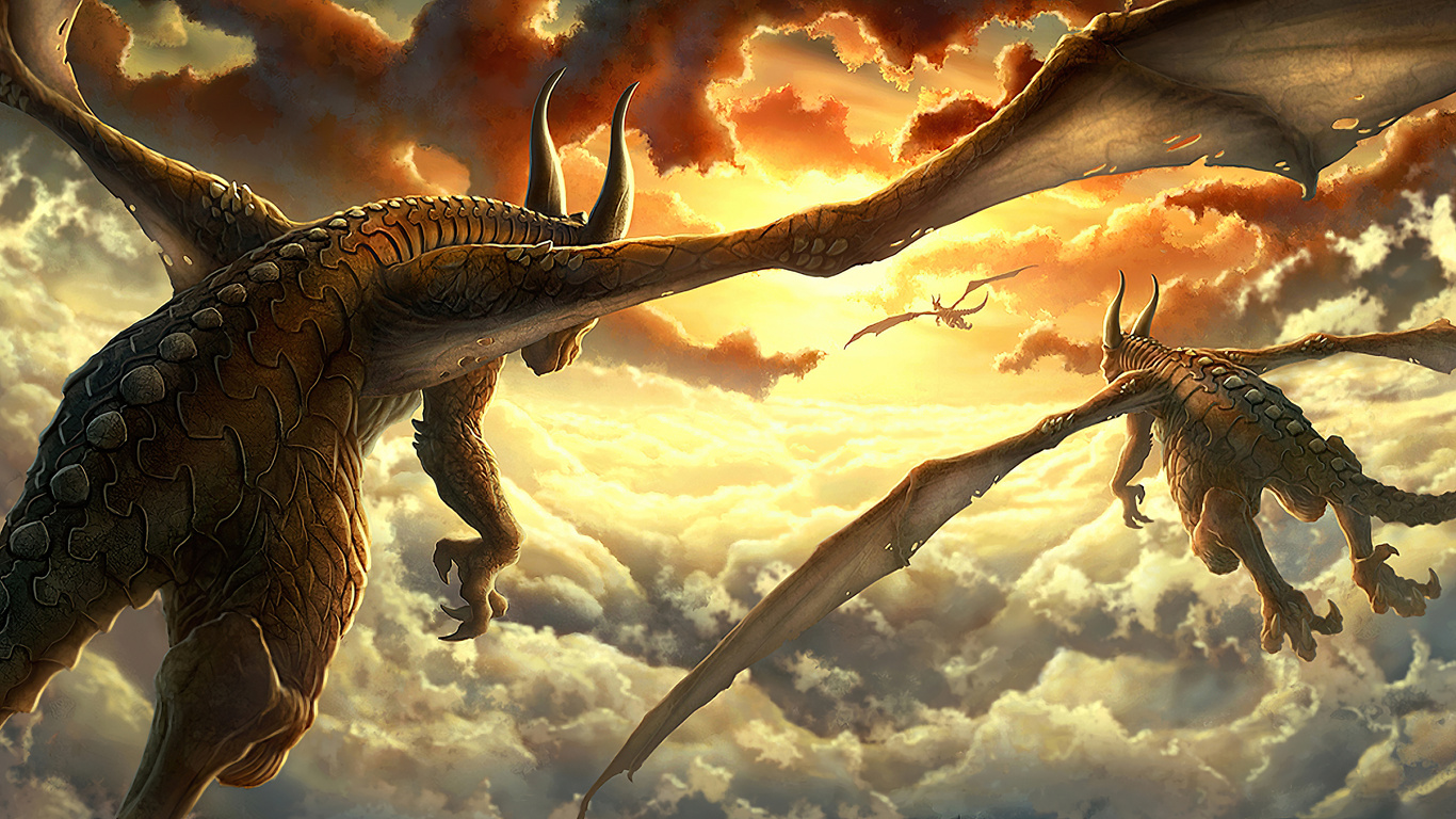 1366x768 Dragon Over The Clouds 4k Laptop HD ,HD 4k Wallpapers,Images ...