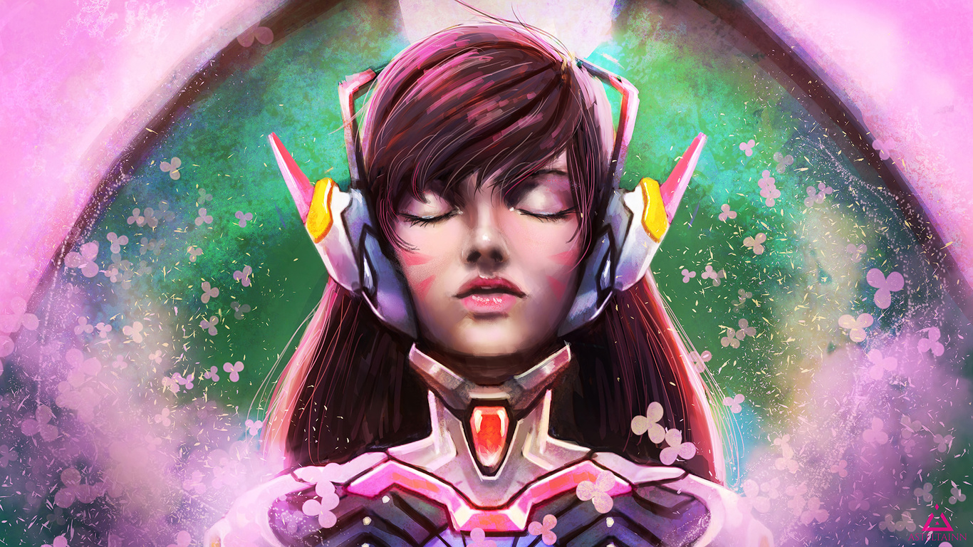 1366x768 Dva Overwatch Artwork 4k Laptop HD ,HD 4k Wallpapers,Images,Backgrounds,Photos and Pictures