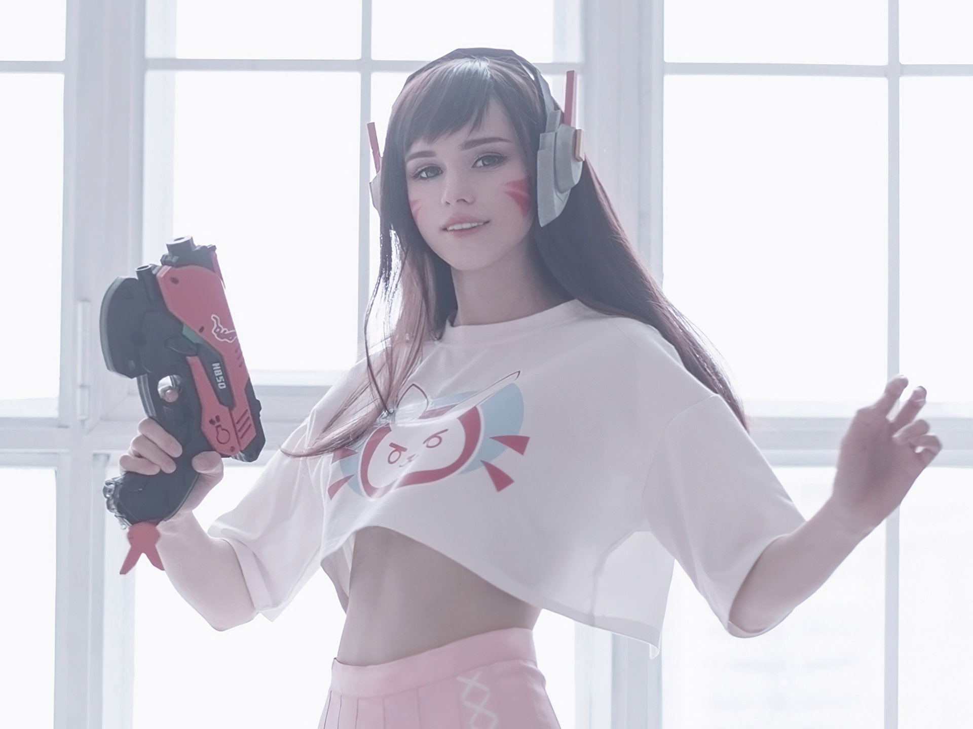 1920x1440 Dva Overwatch Cosplay Sama Shirogane 4k 1920x1440 Resolution Hd 4k Wallpapers Images