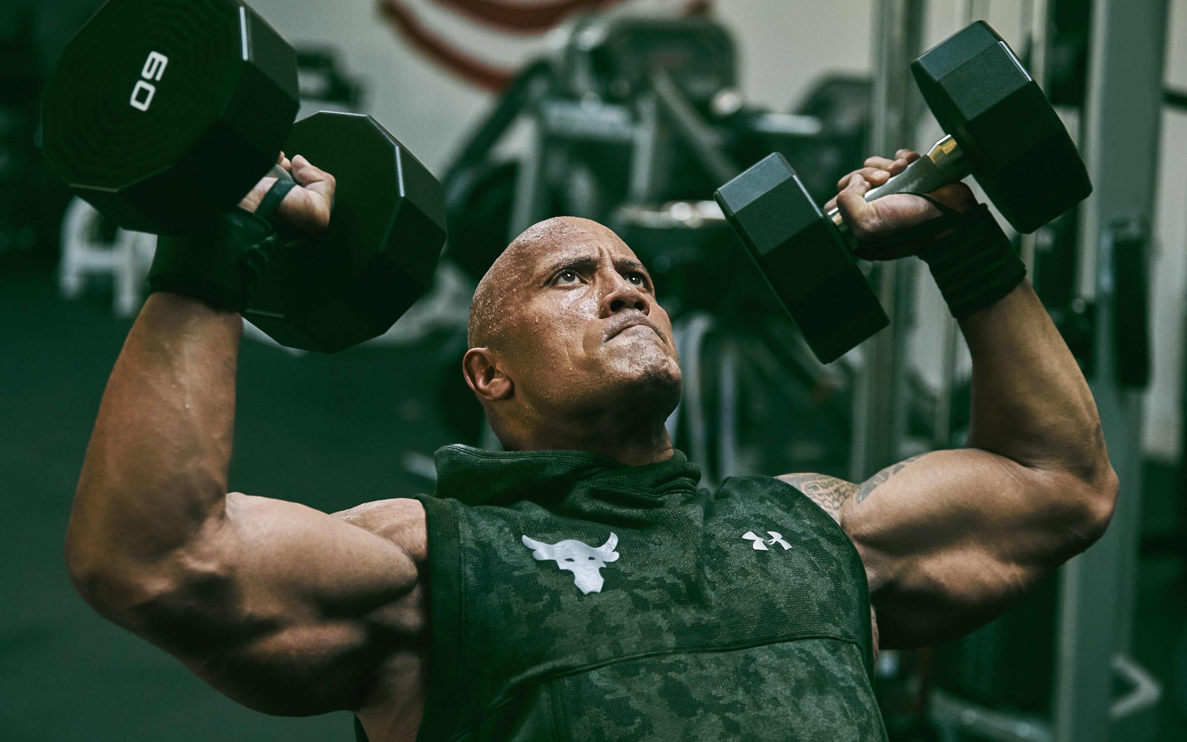 3840x2400 Dwayne Johnson Lifting Dumbbells 4K ,HD 4k Wallpapers,Images ...