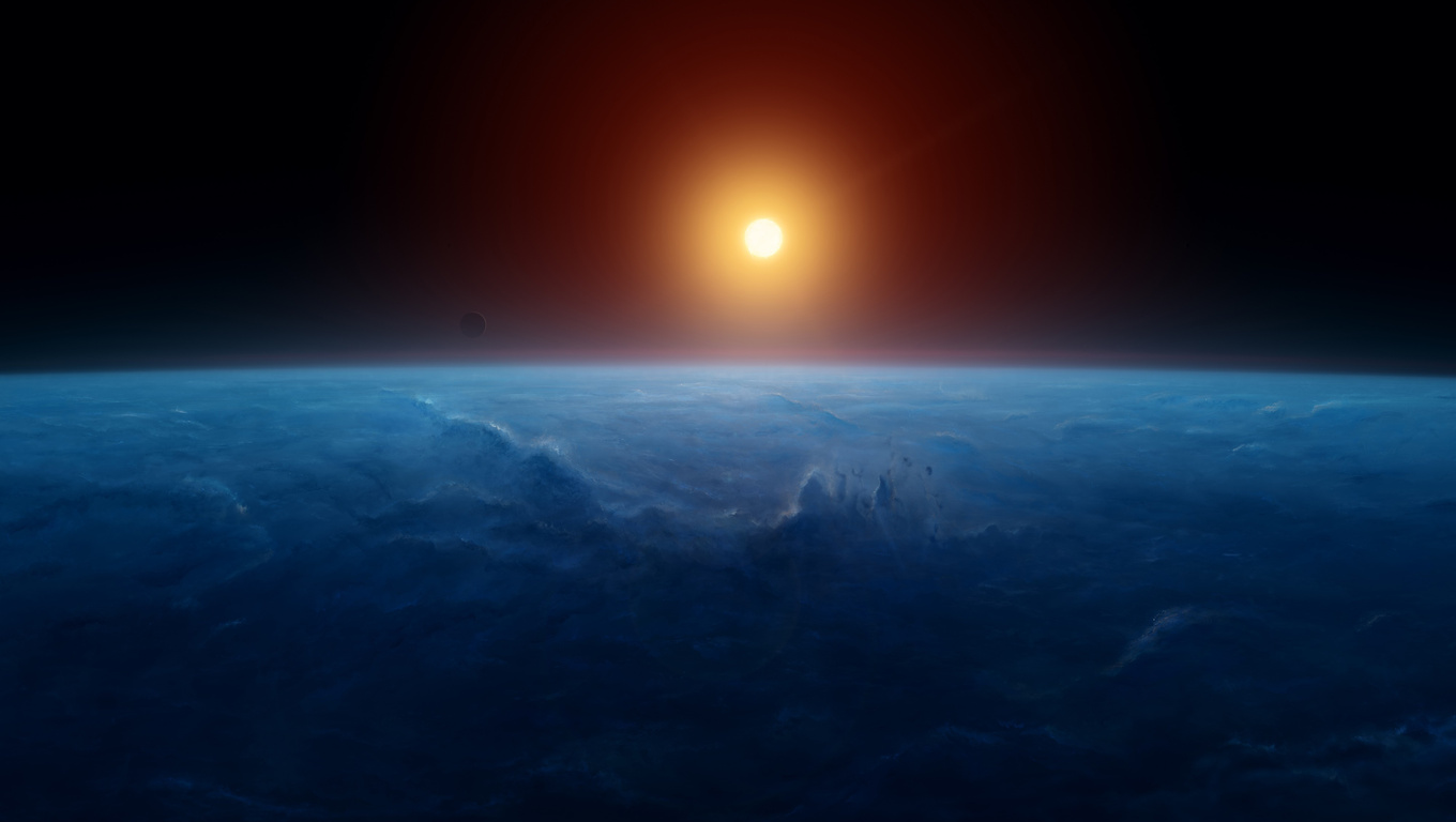 1360x768 Earth Space Sunset 4k Laptop HD ,HD 4k Wallpapers,Images ...