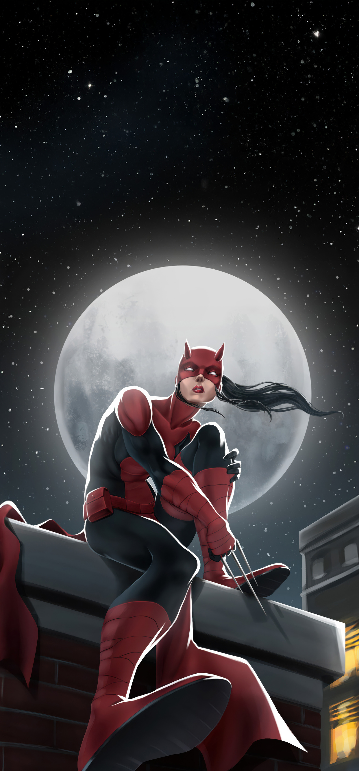 1242x2668 Elektra In Daredevil Suit Iphone XS MAX ,HD 4k Wallpapers ...