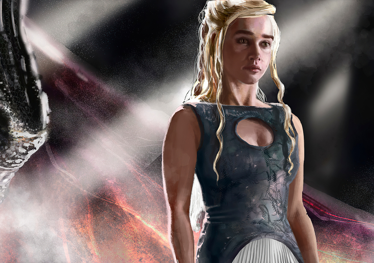 1280x900 Emilia Clarke Daenerys With Dragon 1280x900 Resolution HD 4k ...