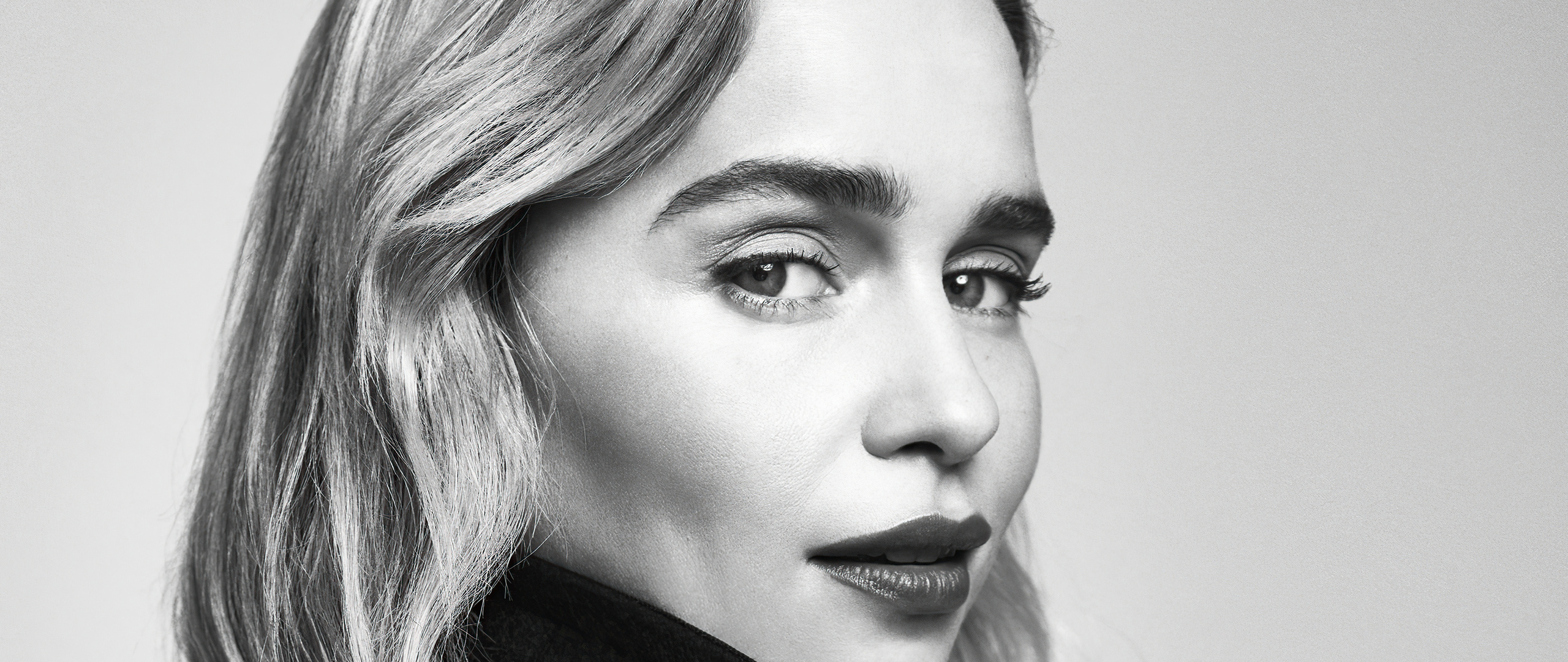 2560x1080 Emilia Clarke Dolce And Gabbana Photoshoot Monochrome 4k ...