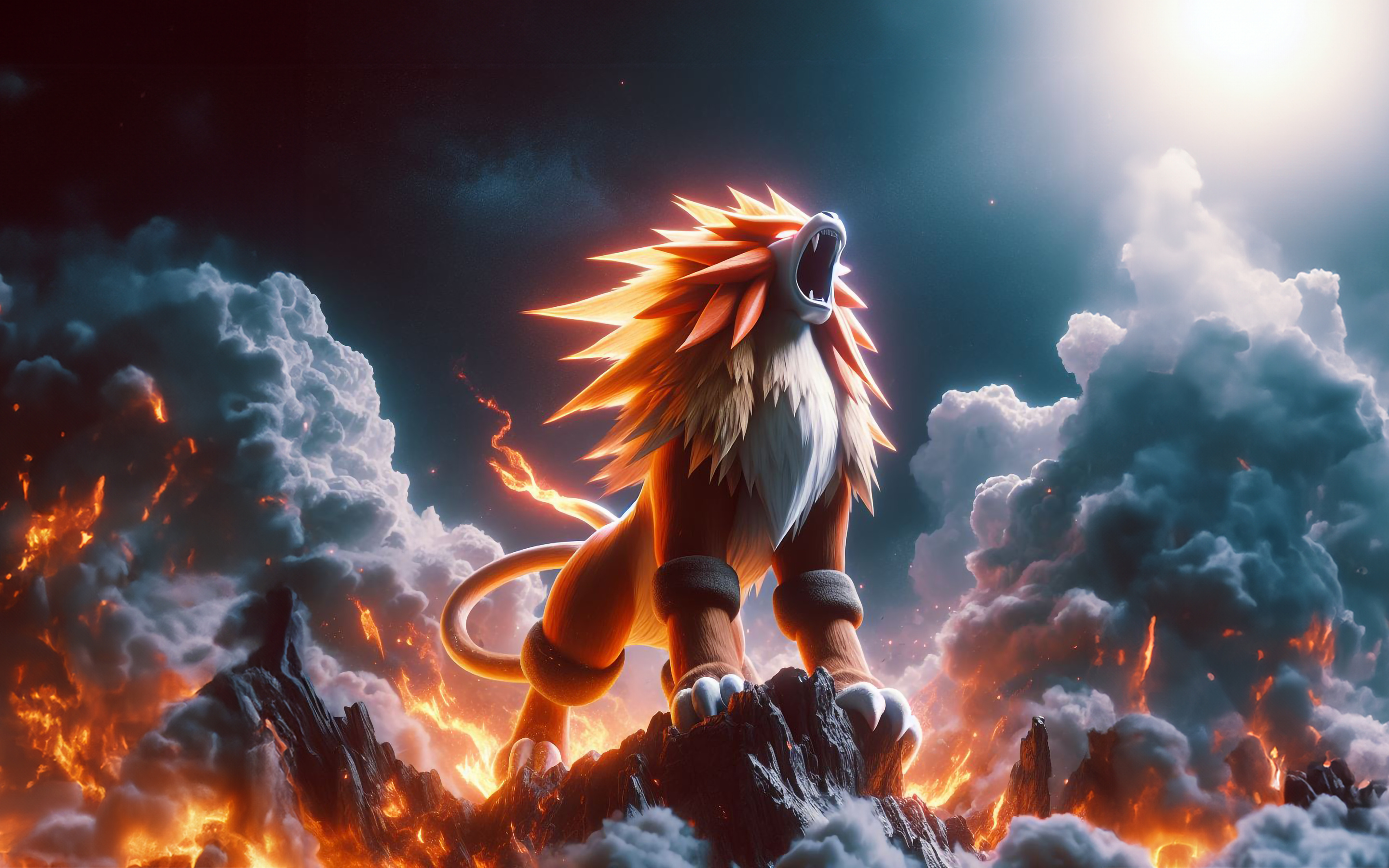2880x1800 Entei Pokemon Master Of Fire Macbook Pro Retina ,HD 4k ...