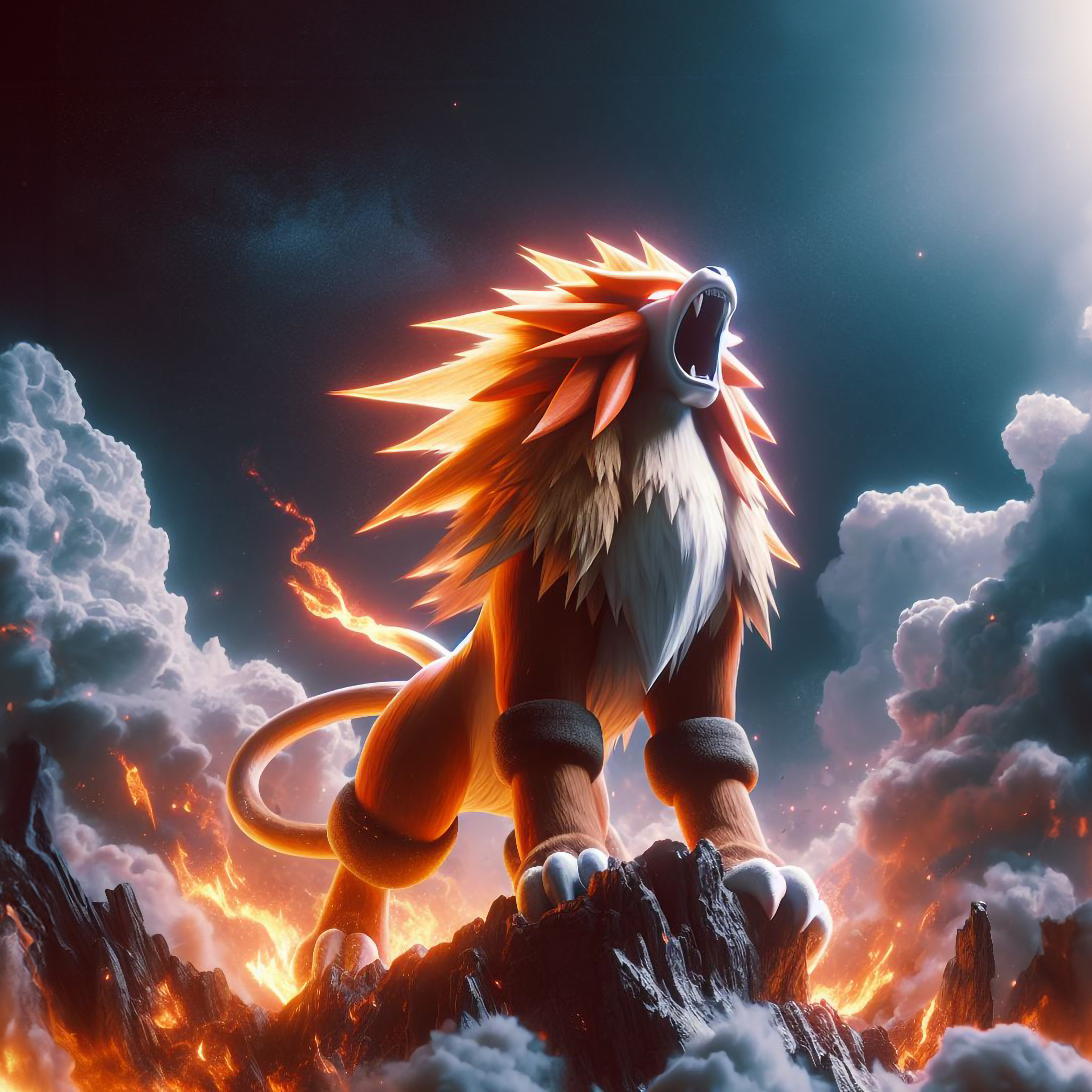 2932x2932 Entei Pokemon Master Of Fire Ipad Pro Retina Display ,HD 4k ...