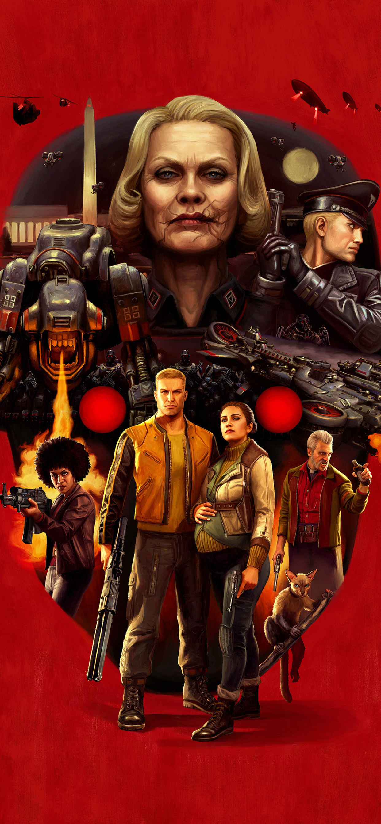 1242x2688 Face Of Death Wolfenstein II The New Colossus Iphone XS MAX ...