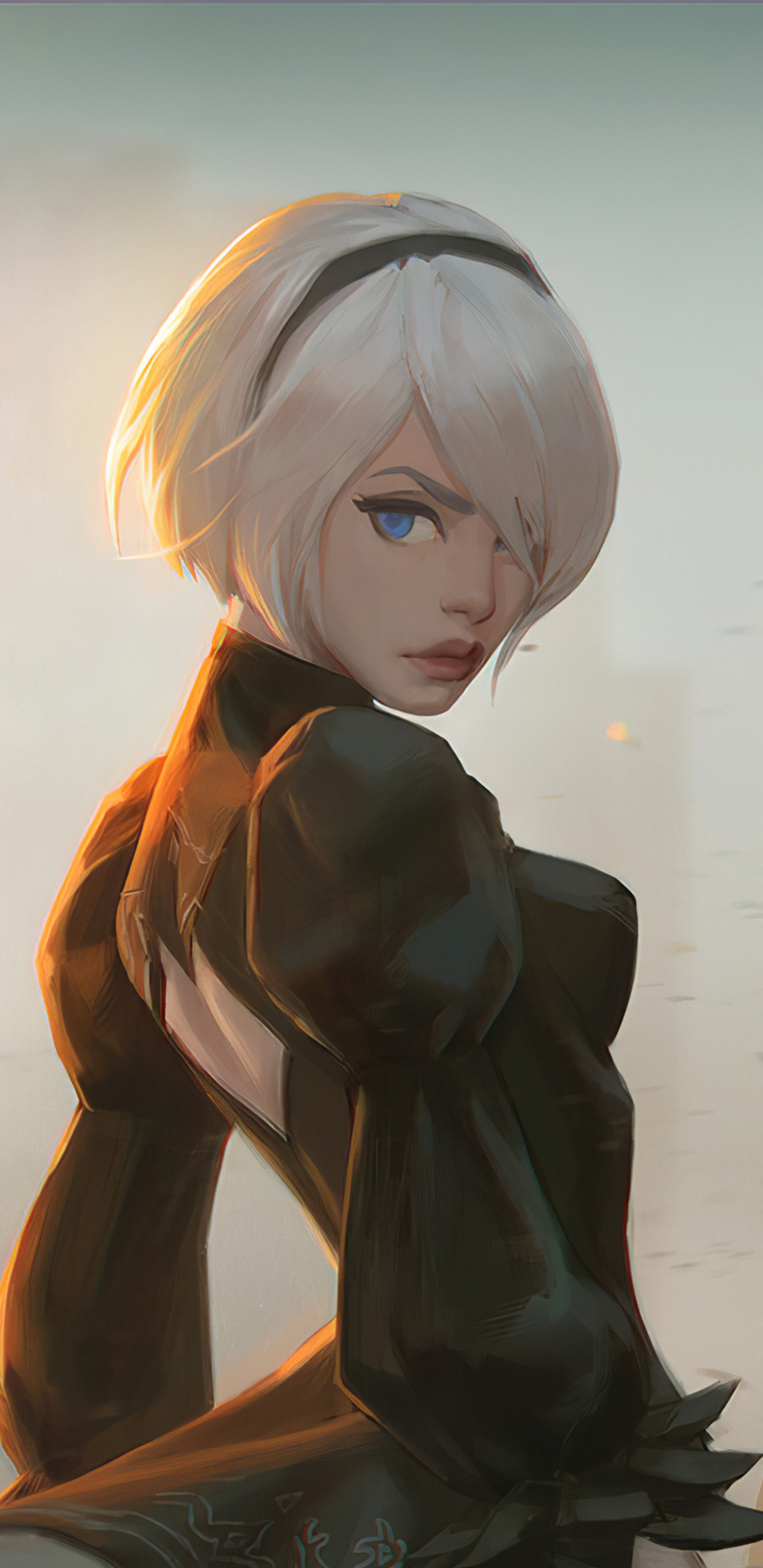 1440x2960 Fan Art Of 2B From Nier Samsung Galaxy Note 9,8, S9,S8,S8 ...