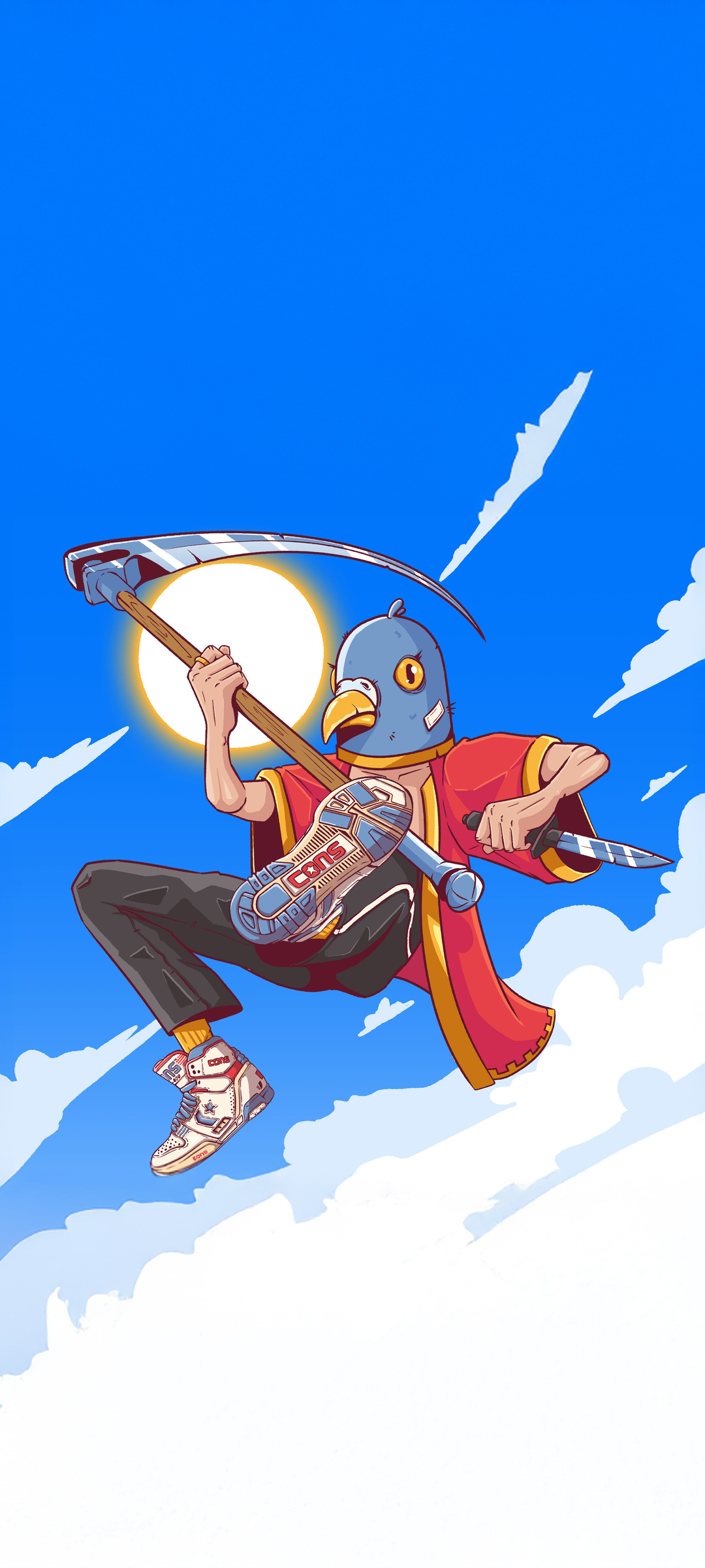 1080x2400 Fantasy Bird Knight With Blade Google Pixel 7 ,HD 4k ...