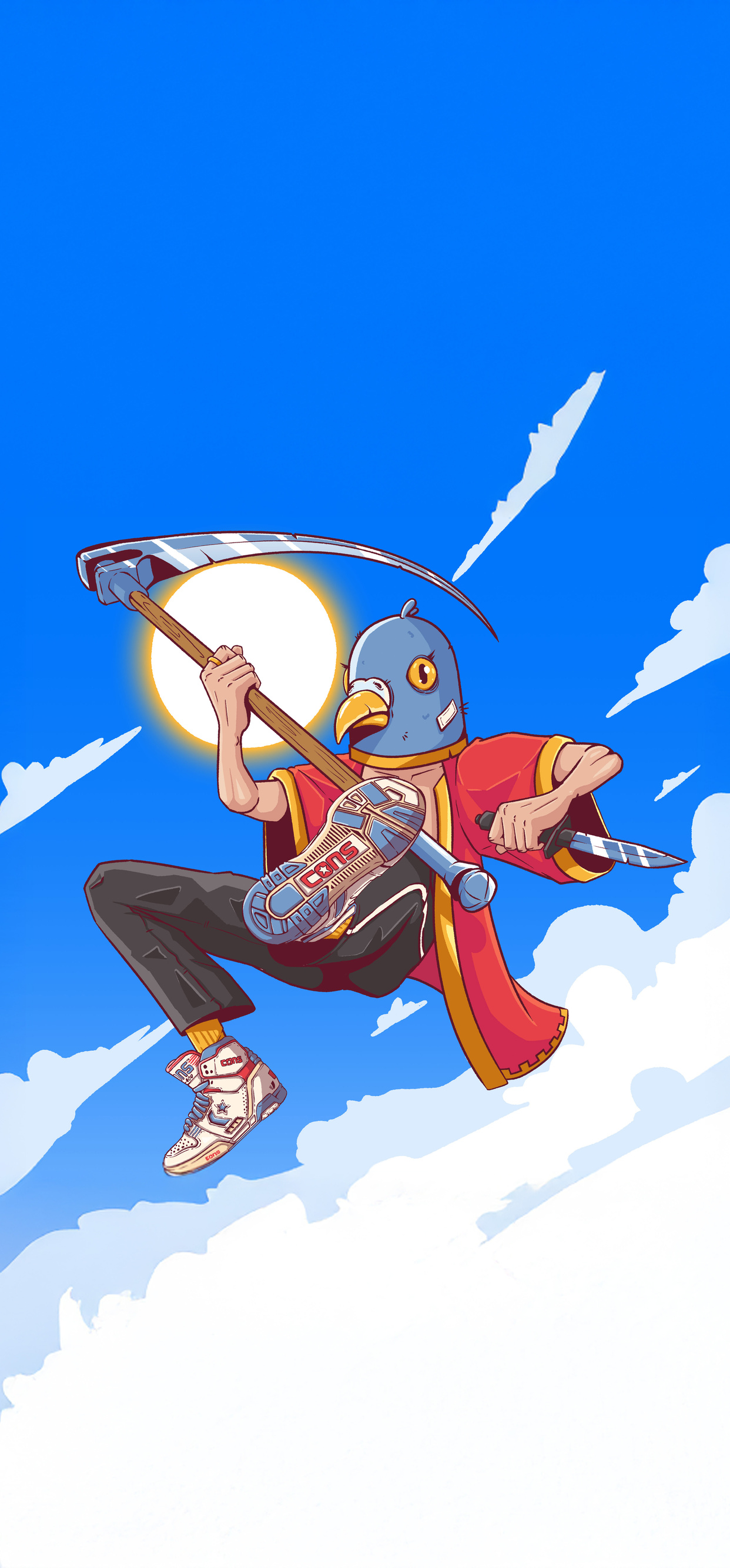 1242x2668 Fantasy Bird Knight With Blade Iphone XS MAX ,HD 4k ...