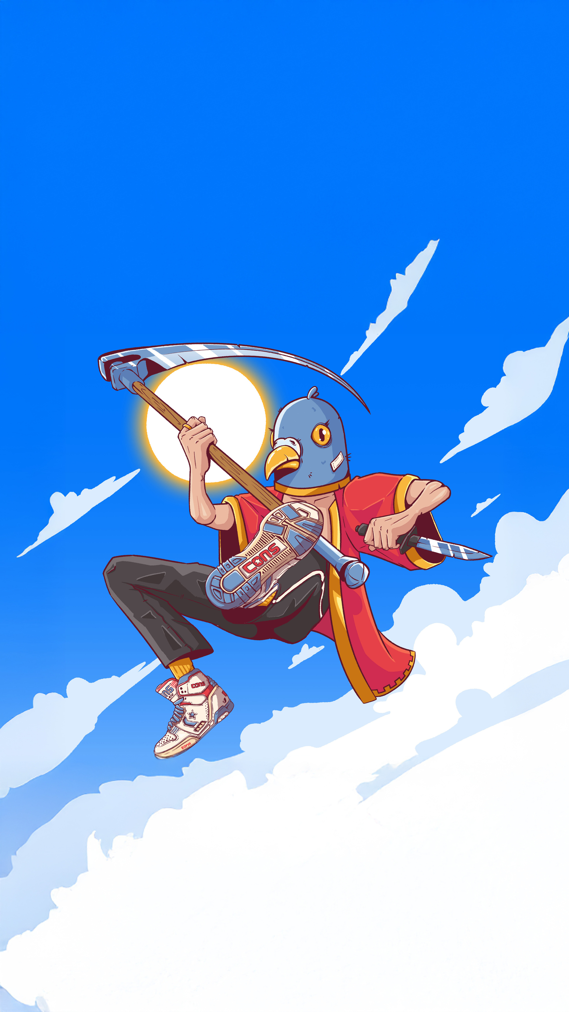 2160x3840 Fantasy Bird Knight With Blade Sony Xperia X,XZ,Z5 Premium ...