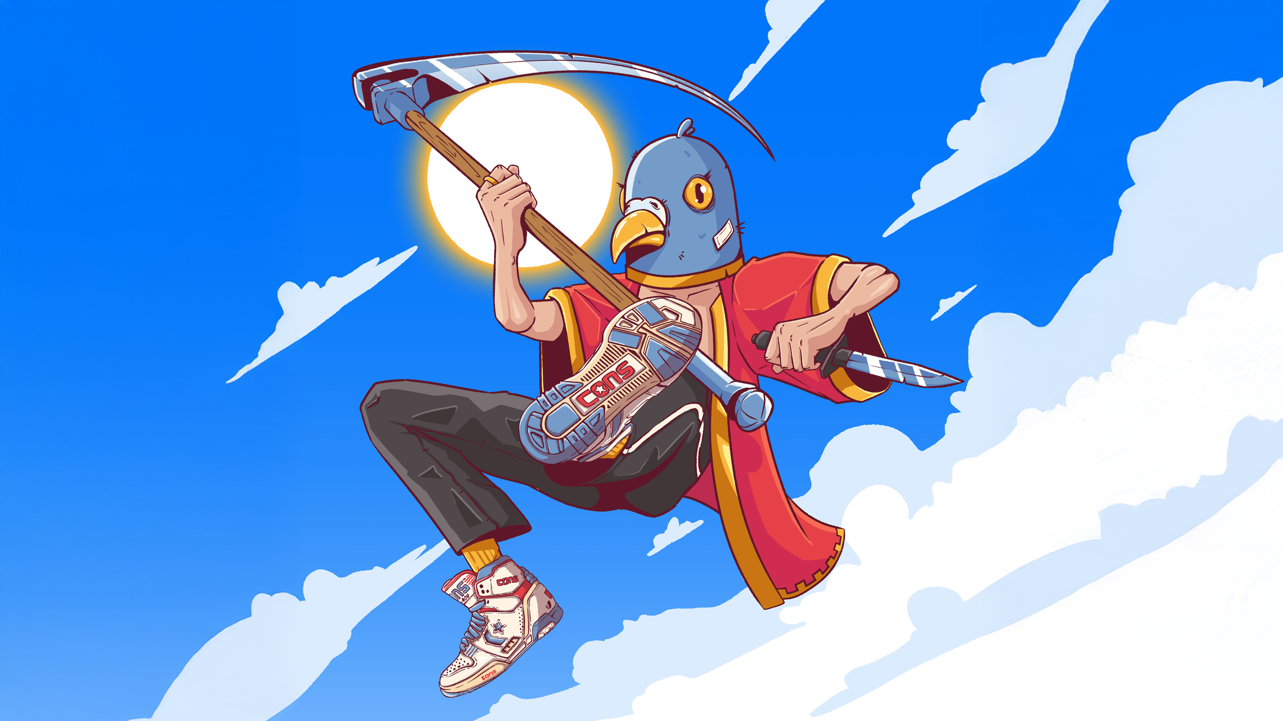 2560x1440 Fantasy Bird Knight With Blade 1440P Resolution ,HD 4k ...