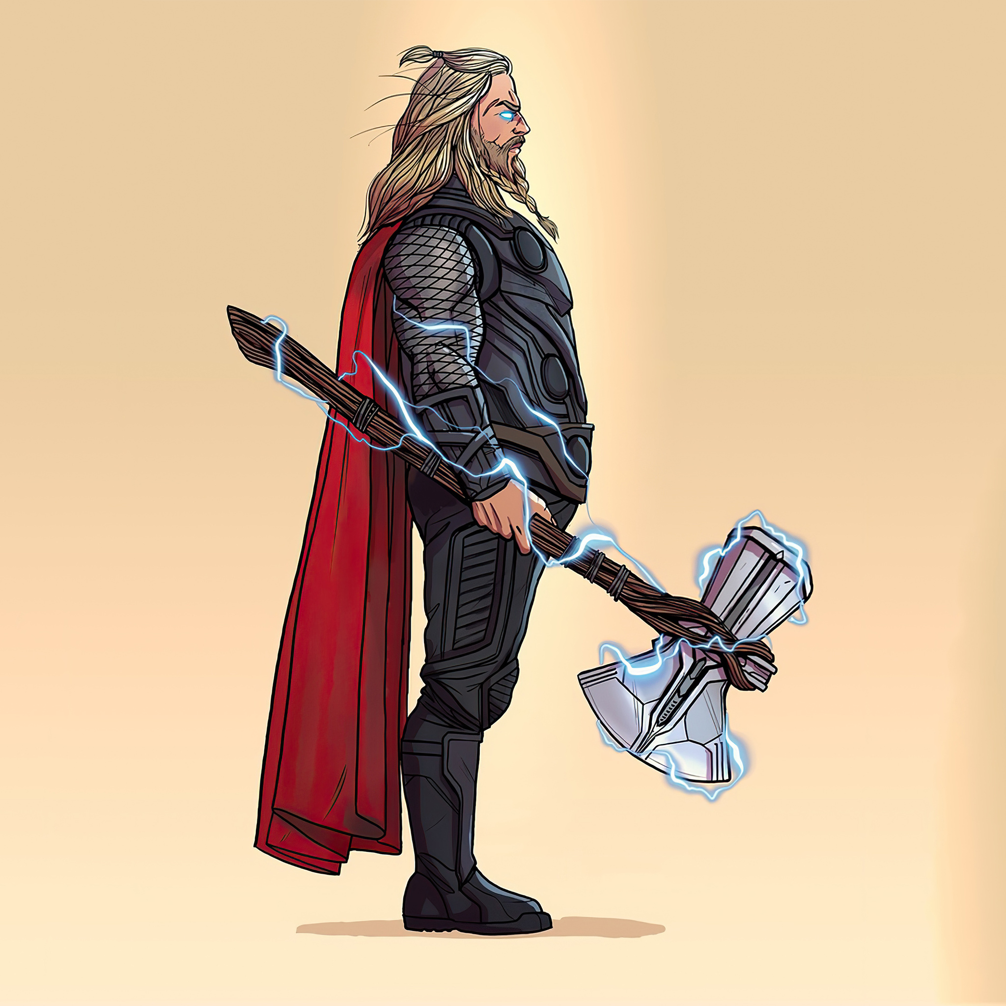 2048x2048 Fat Thor 4k Minimalism Ipad Air HD 4k Wallpapers, Images ...
