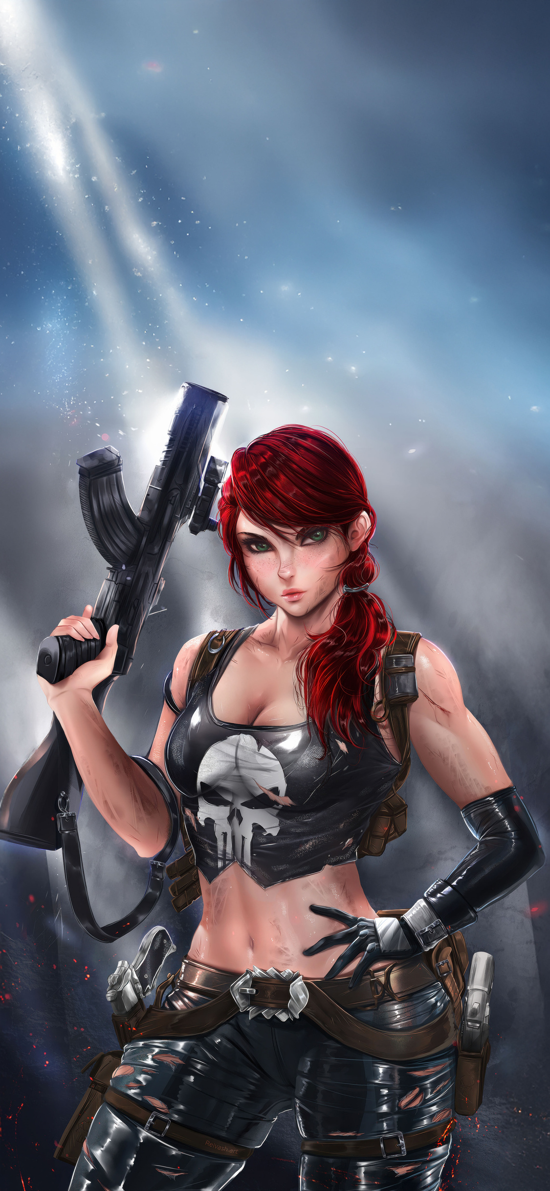 1125x2436 Female Punisher Unleashed Iphone XS,Iphone 10,Iphone X ,HD 4k Wallpapers,Images ...
