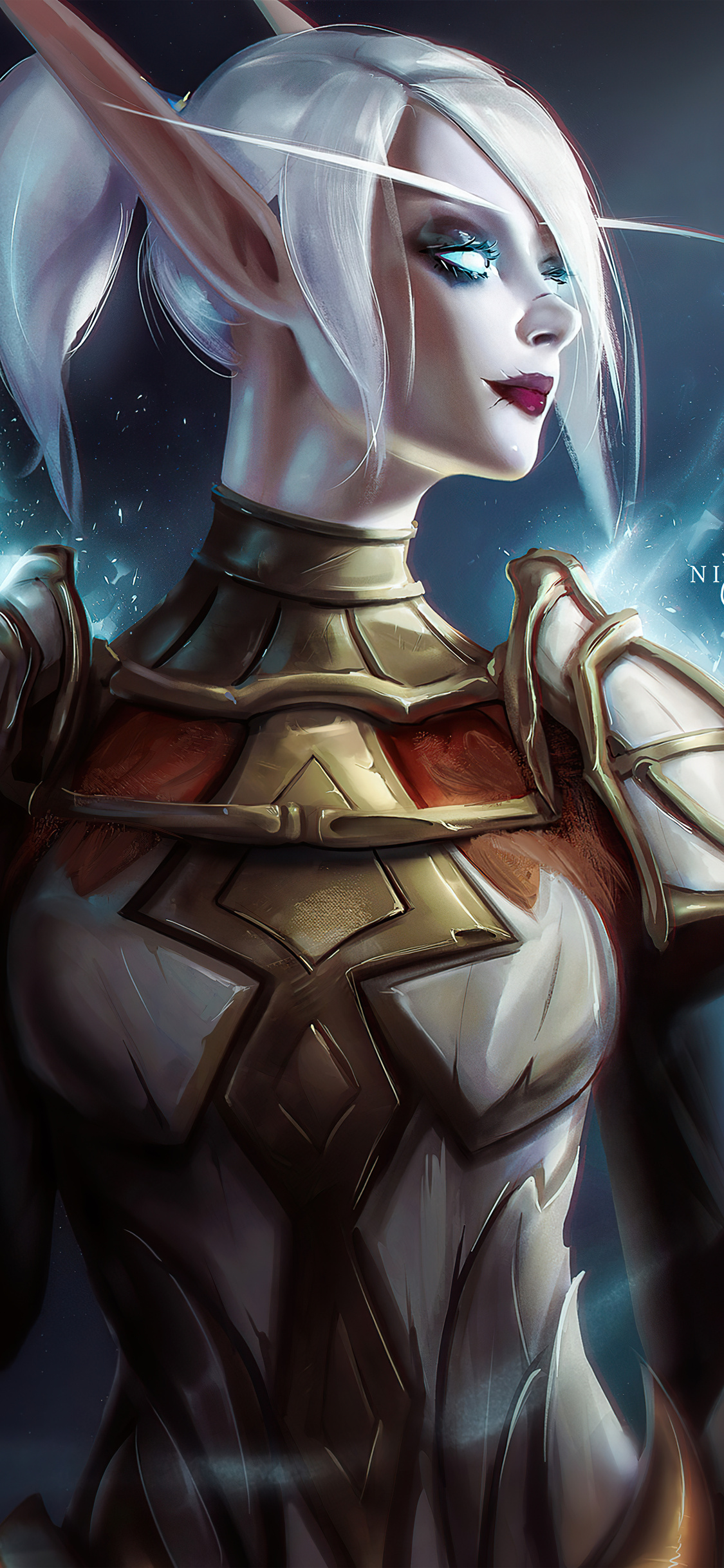 1125x2436 Fiernes Blood Elf Death Knight Illustration 4k Iphone XS ...