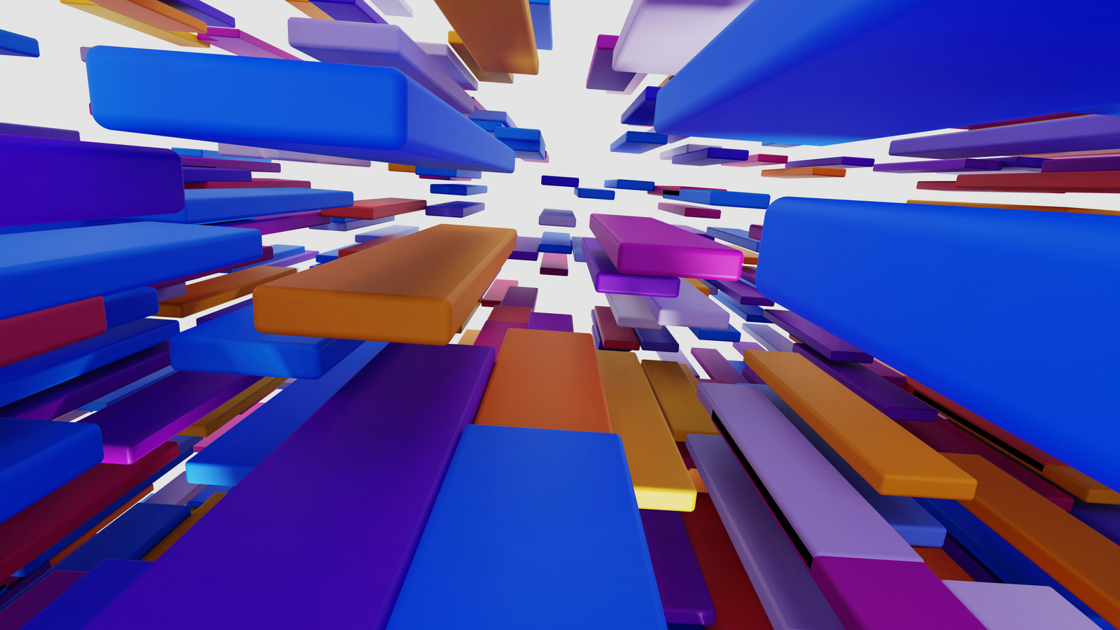 1600x900 Floating Geometry Colorful 3d Block Array Wallpaper,1600x900 Resolution HD 4k ...