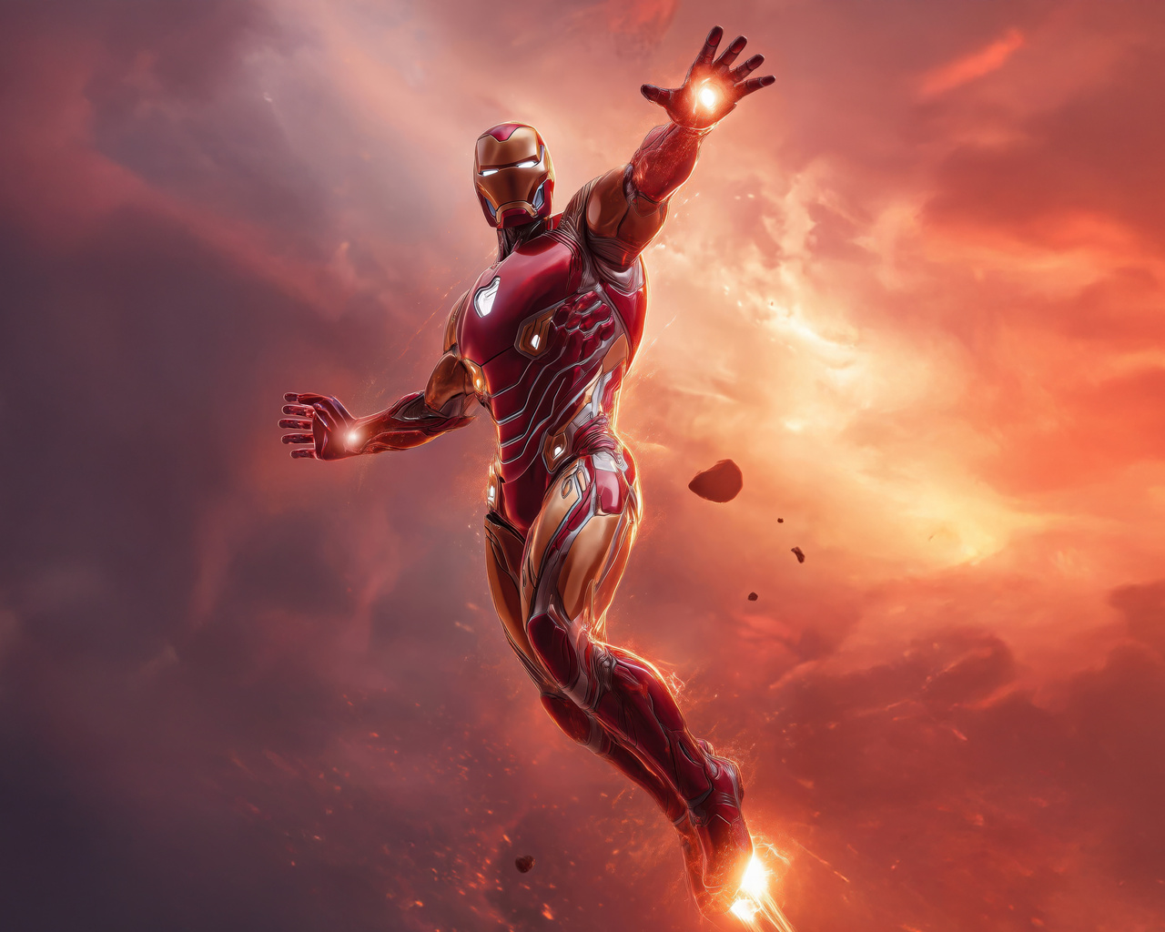 1280x1024 Flying High The Iconic Iron Man Wallpaper,1280x1024 ...