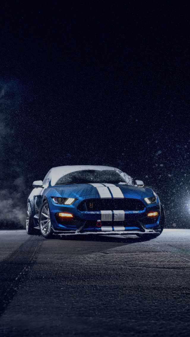 640x1136 Ford Mustang In The Snow iPhone 5,5c,5S,SE ,Ipod Touch ,HD 4k ...