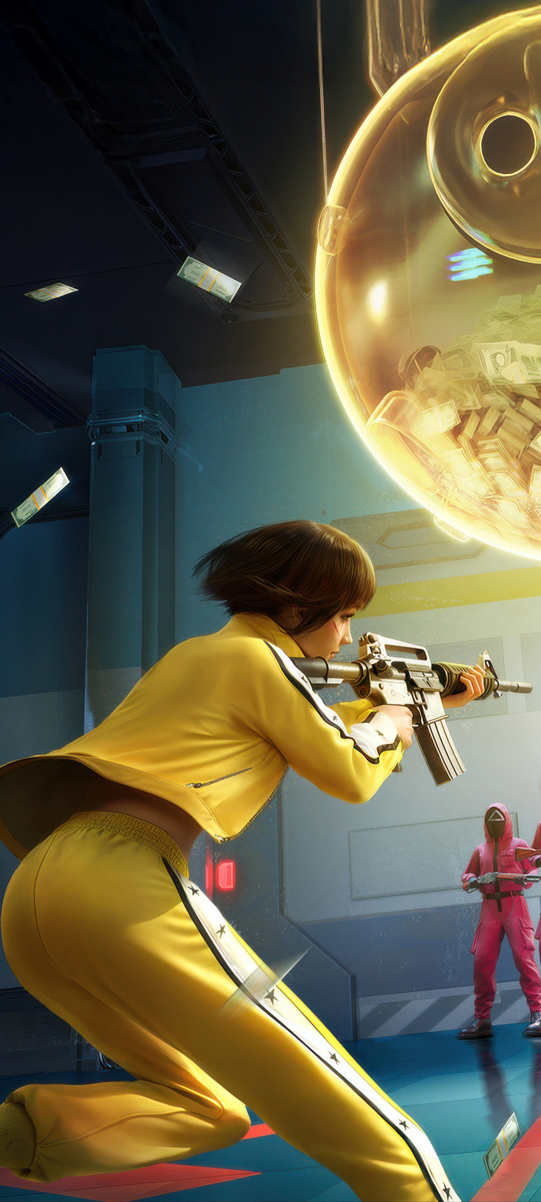 1080x2400 Free Fire X Netflix Squid Game Google Pixel 7 ,HD 4k ...