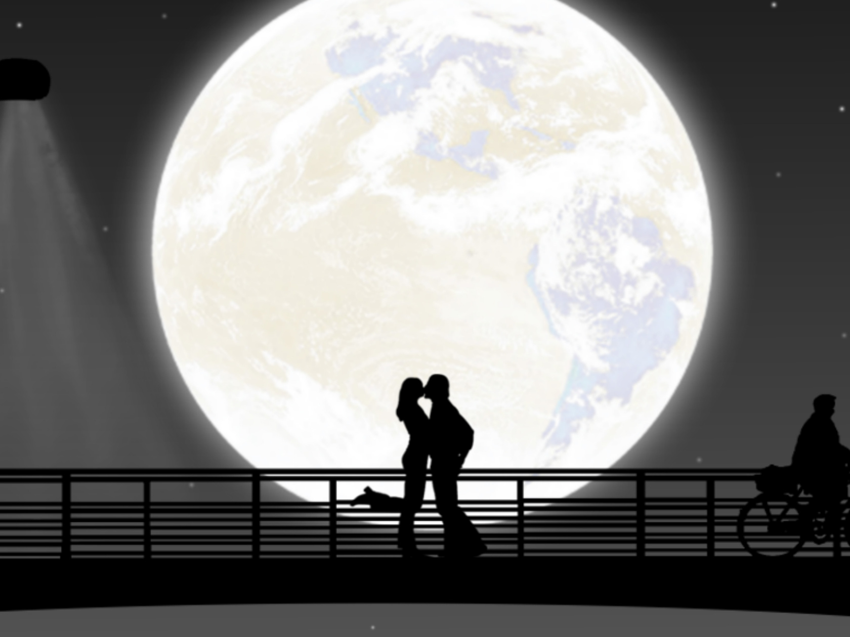 1680x1260 Full Moon Night Couple Kiss 1680x1260 Resolution HD 4k ...