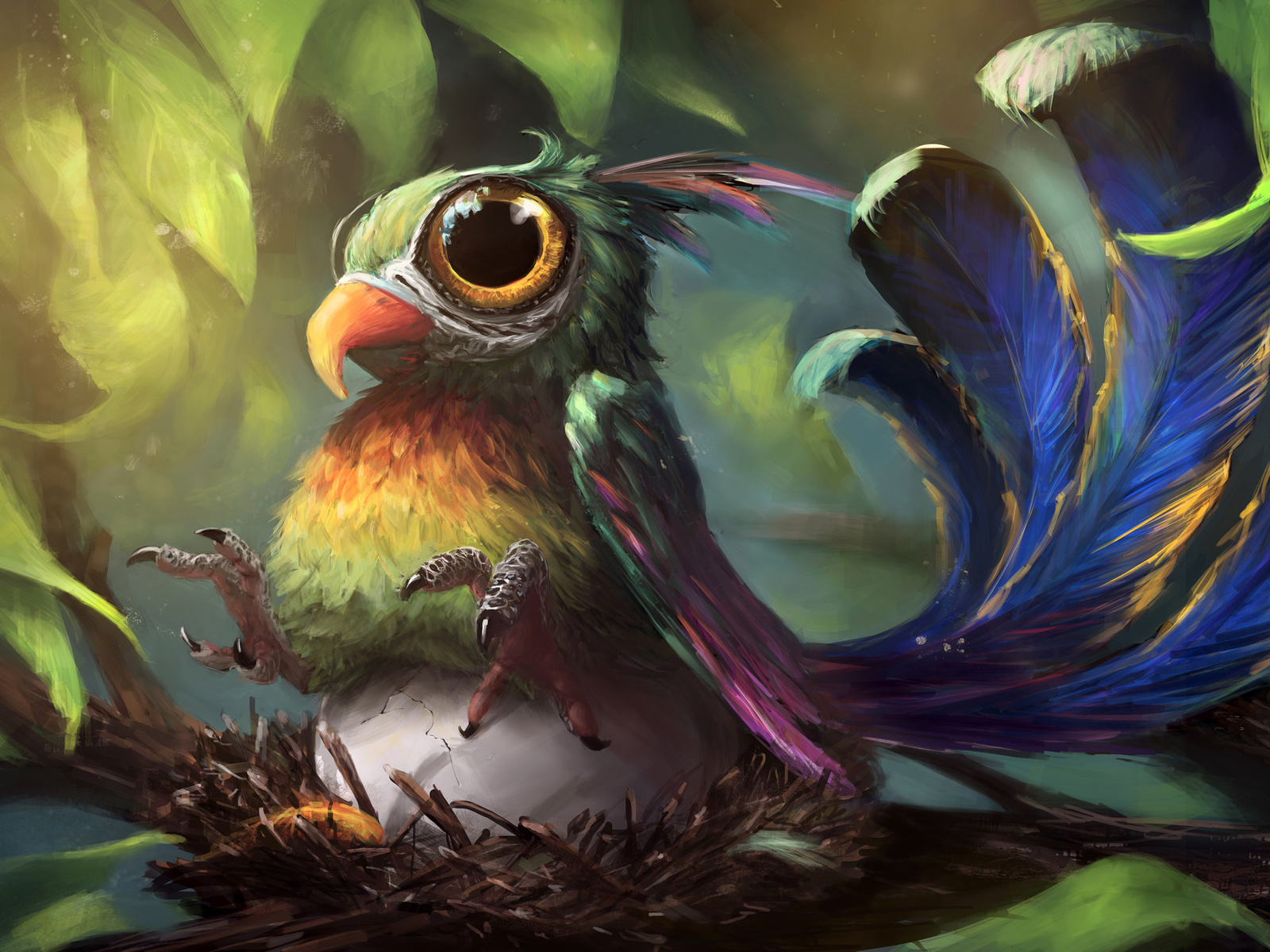 1600x1200 Funky Bird Artwork Wallpaper,1600x1200 Resolution HD 4k ...