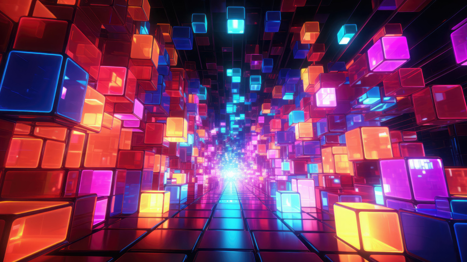 960x540 Futuristic Style Cubes Abstract 4k 960x540 Resolution HD 4k ...