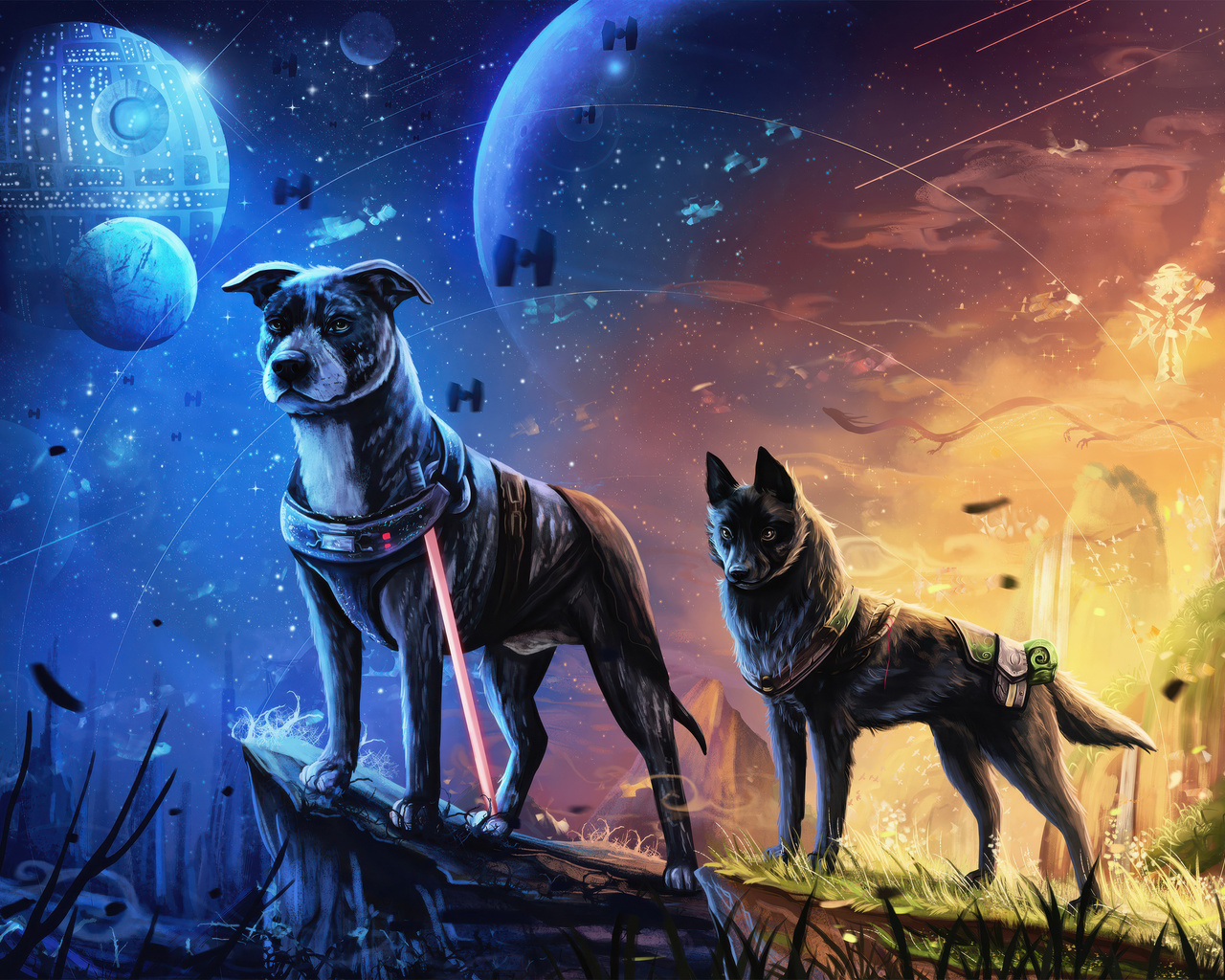1280x1024 Galactic Dogs Of The Universe Wallpaper,1280x1024 Resolution ...