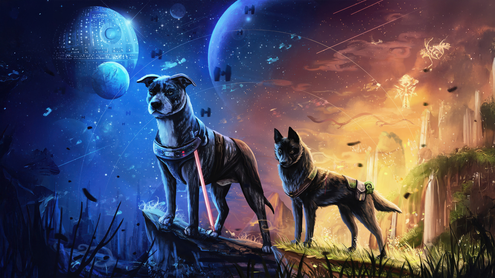 1600x900 Galactic Dogs Of The Universe Wallpaper,1600x900 Resolution HD ...