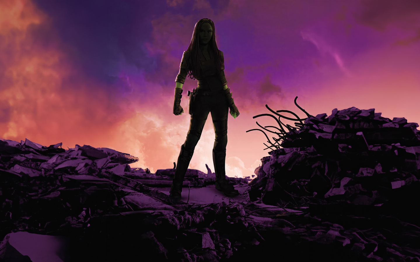 1440x900 Gamora Guardians Of The Galaxy Vol 3 Minimal 4k Wallpaper ...