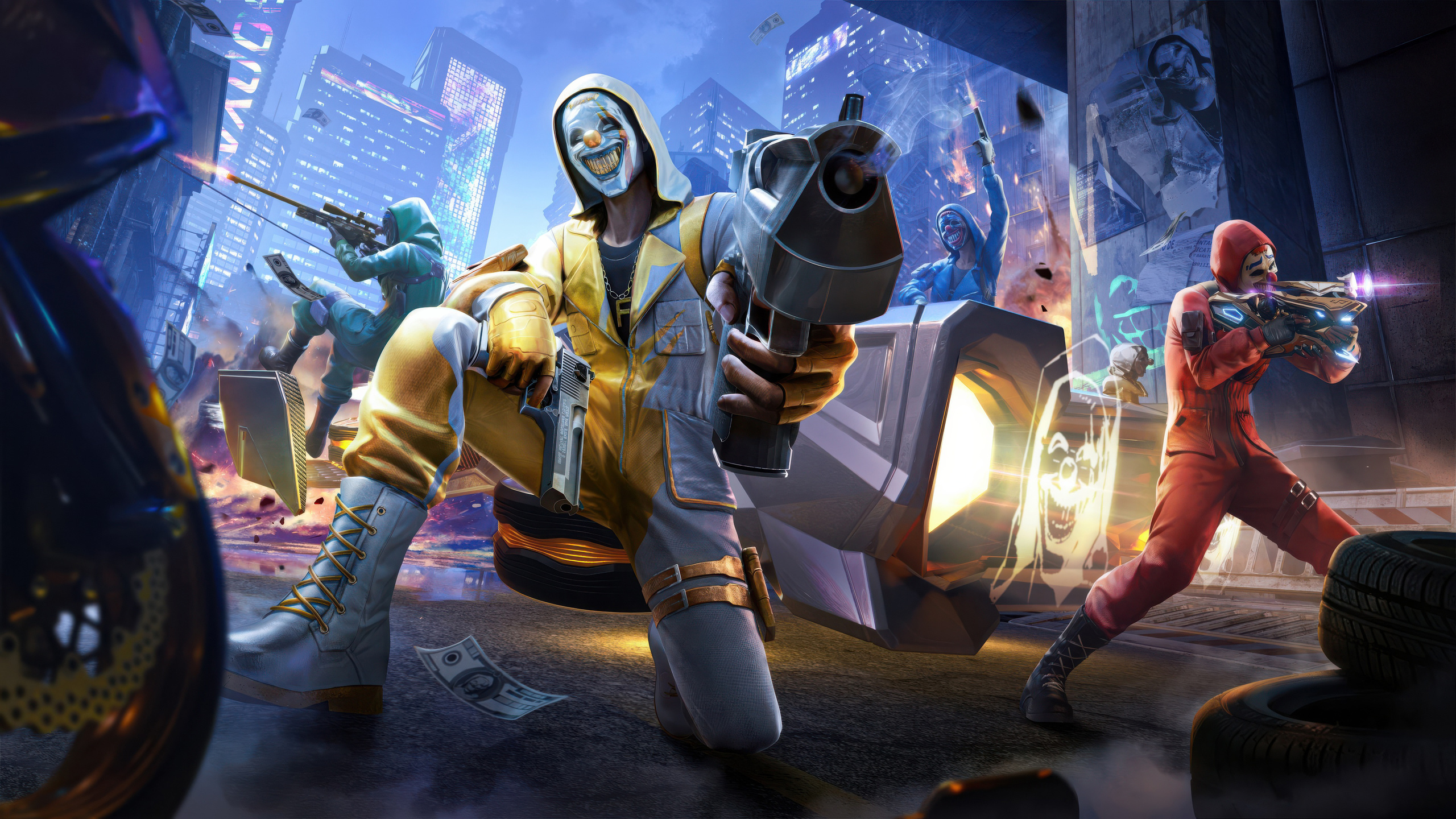 2560x1440 Garena Free Fire 8th Anniversary New Evo Gun 1440P Resolution ...