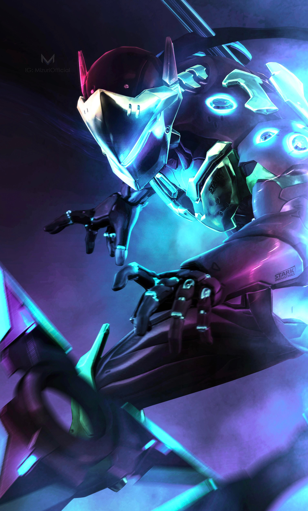 1280x2120 Genji Iron Man Crossover iPhone 6+ ,HD 4k Wallpapers,Images ...