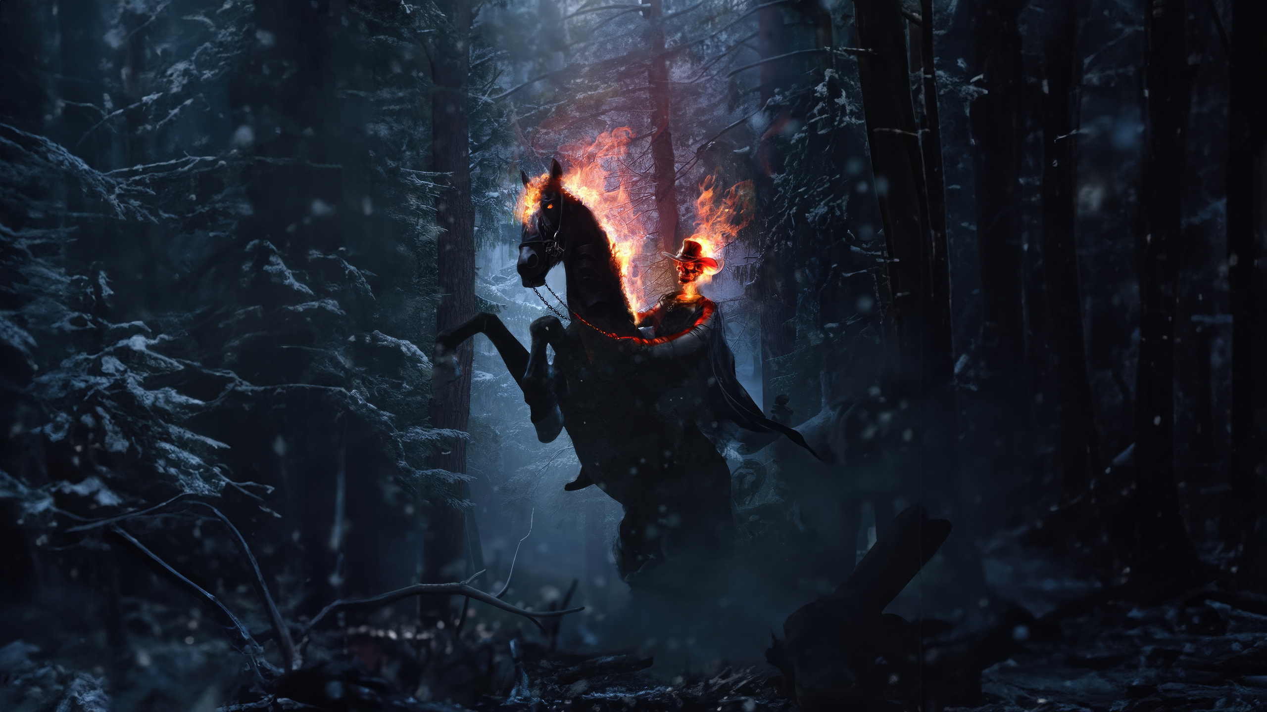 2560x1440 Ghost Horse Rider 1440P Resolution ,HD 4k Wallpapers,Images ...