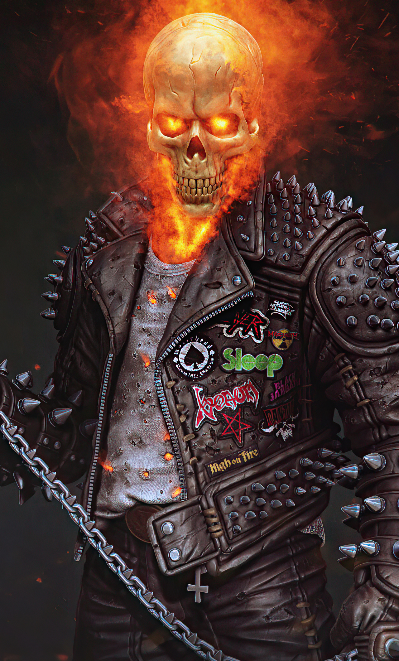 1280x2120 Ghost Rider 2020 4k Art iPhone 6+ ,HD 4k Wallpapers,Images ...