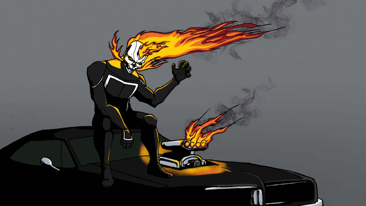1280x720 Ghost Rider Comic Sketch 4k 720P ,HD 4k Wallpapers,Images ...