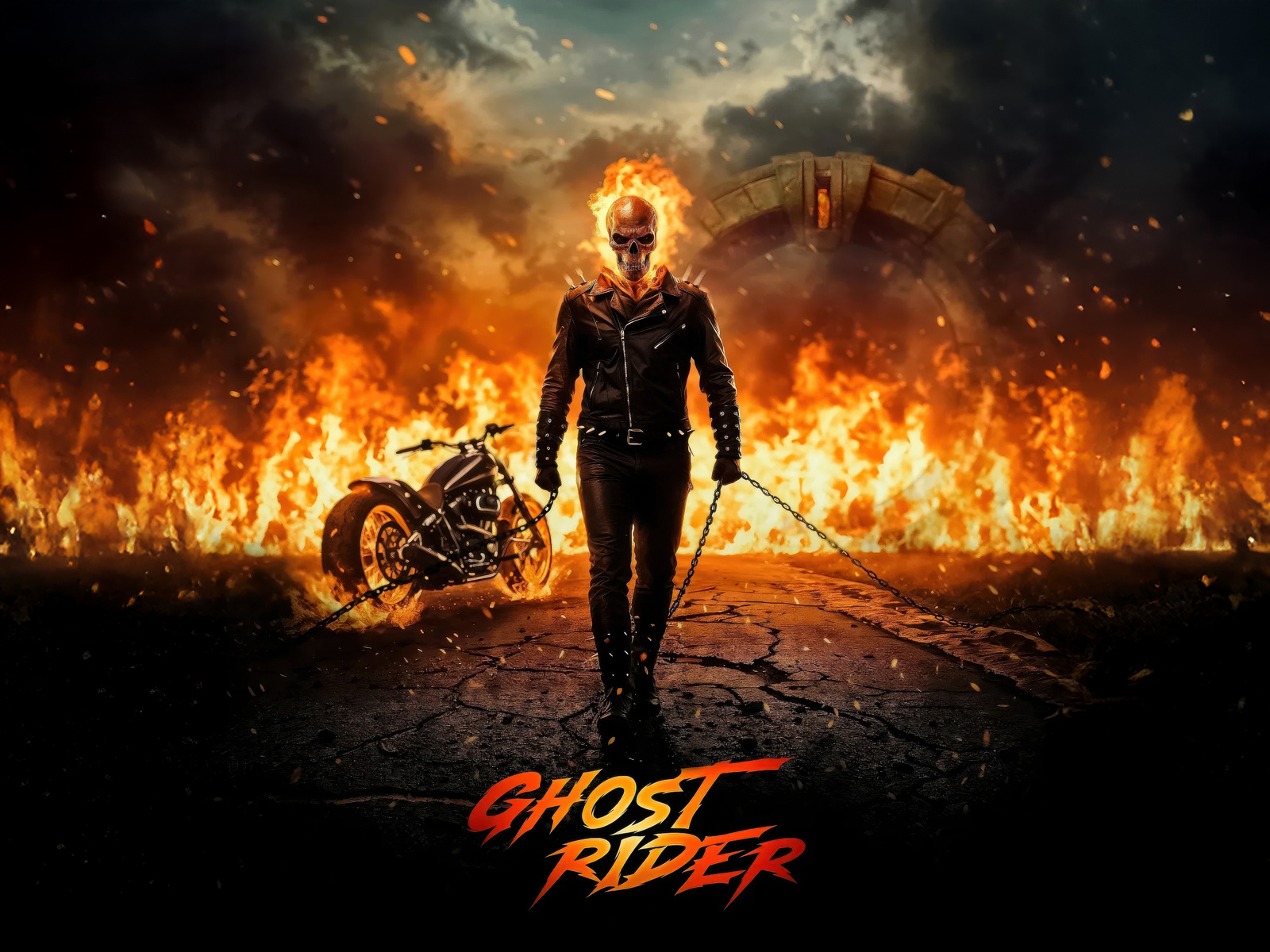 1600x1200 Ghost Rider Dark Knight Of Vengeance Wallpaper,1600x1200 ...