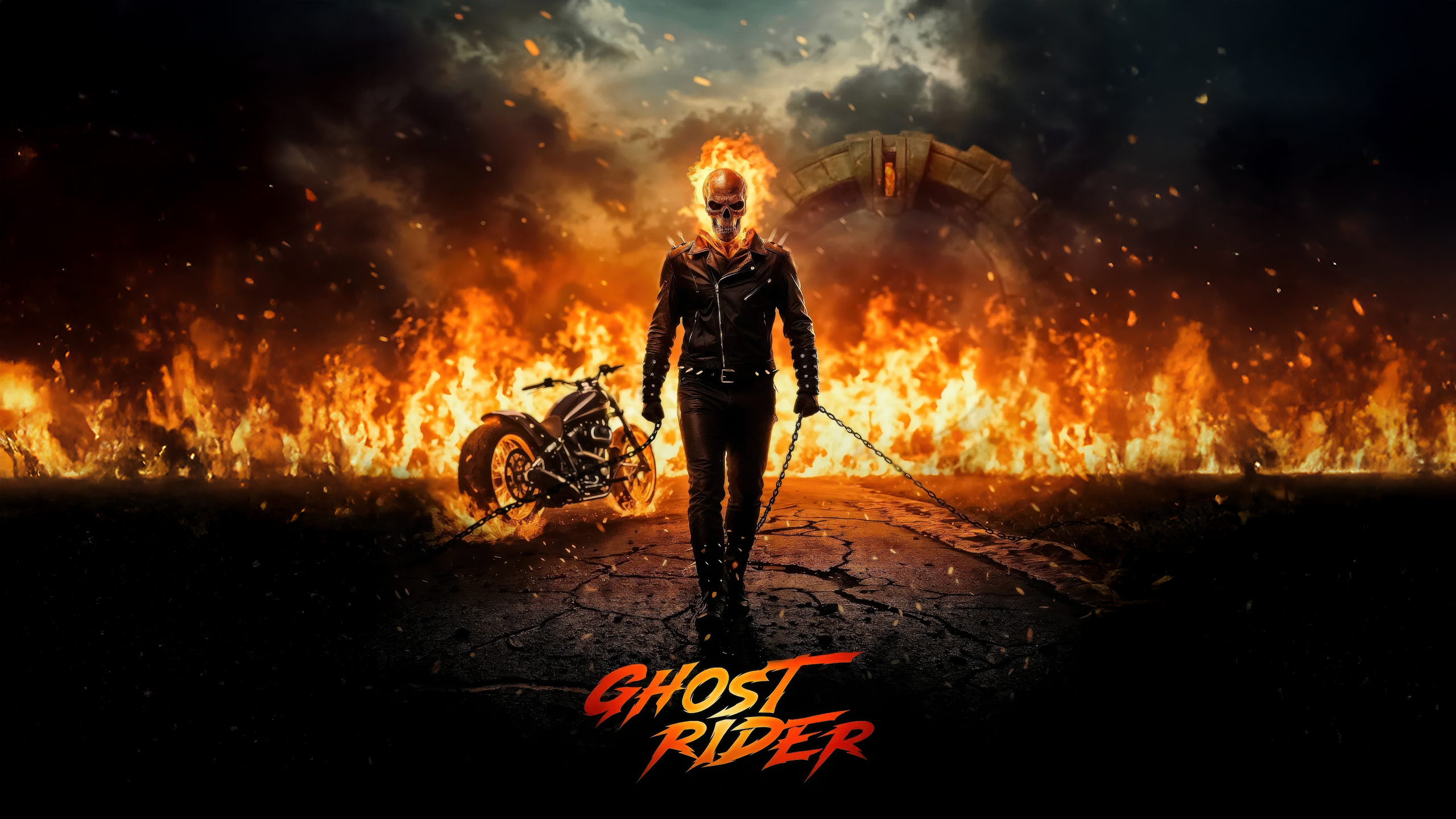 2560x1440 Ghost Rider Dark Knight Of Vengeance 1440P Resolution ,HD 4k ...