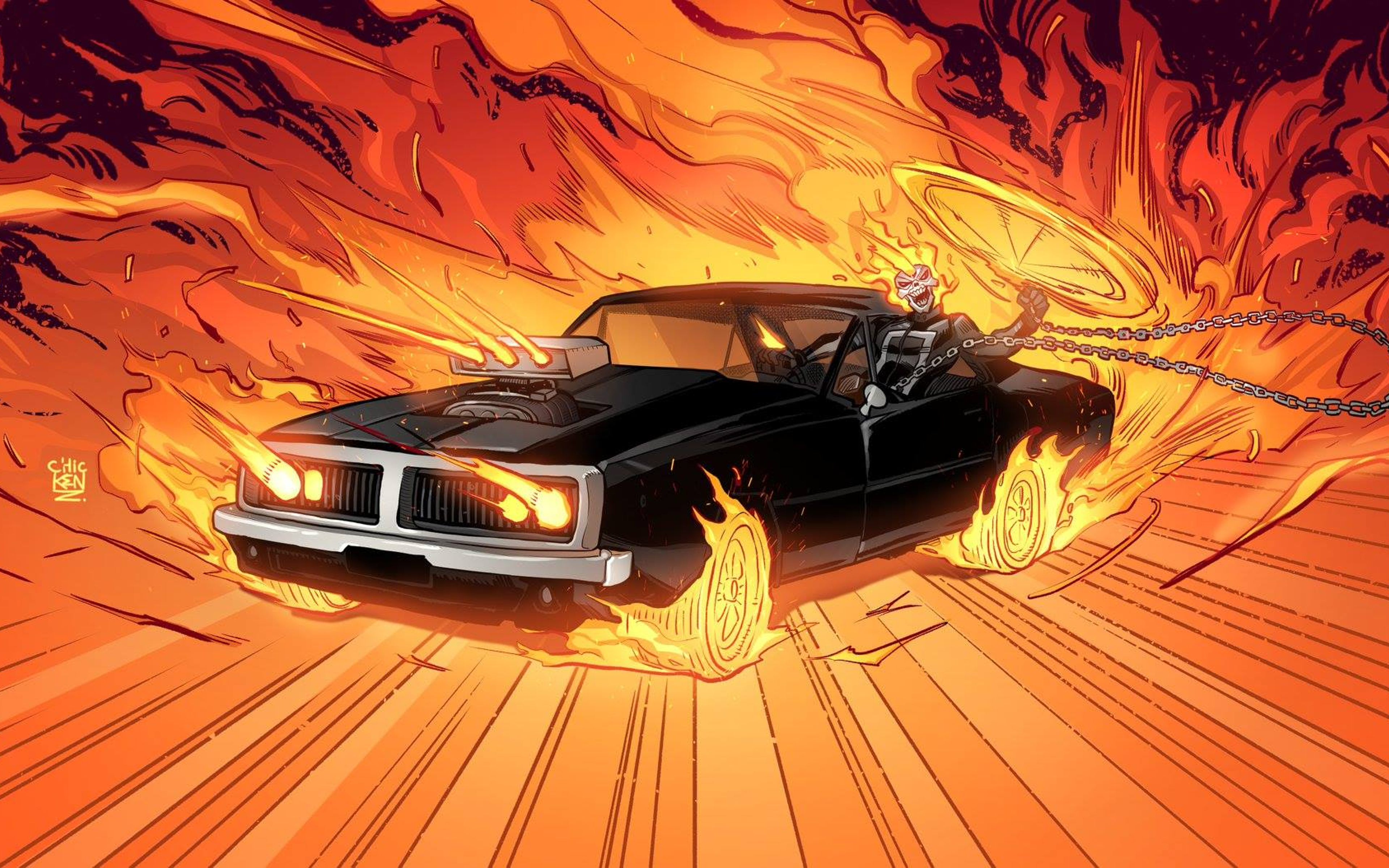 3840x2400 Ghost Rider Fan Artwork 4K ,HD 4k Wallpapers,Images ...