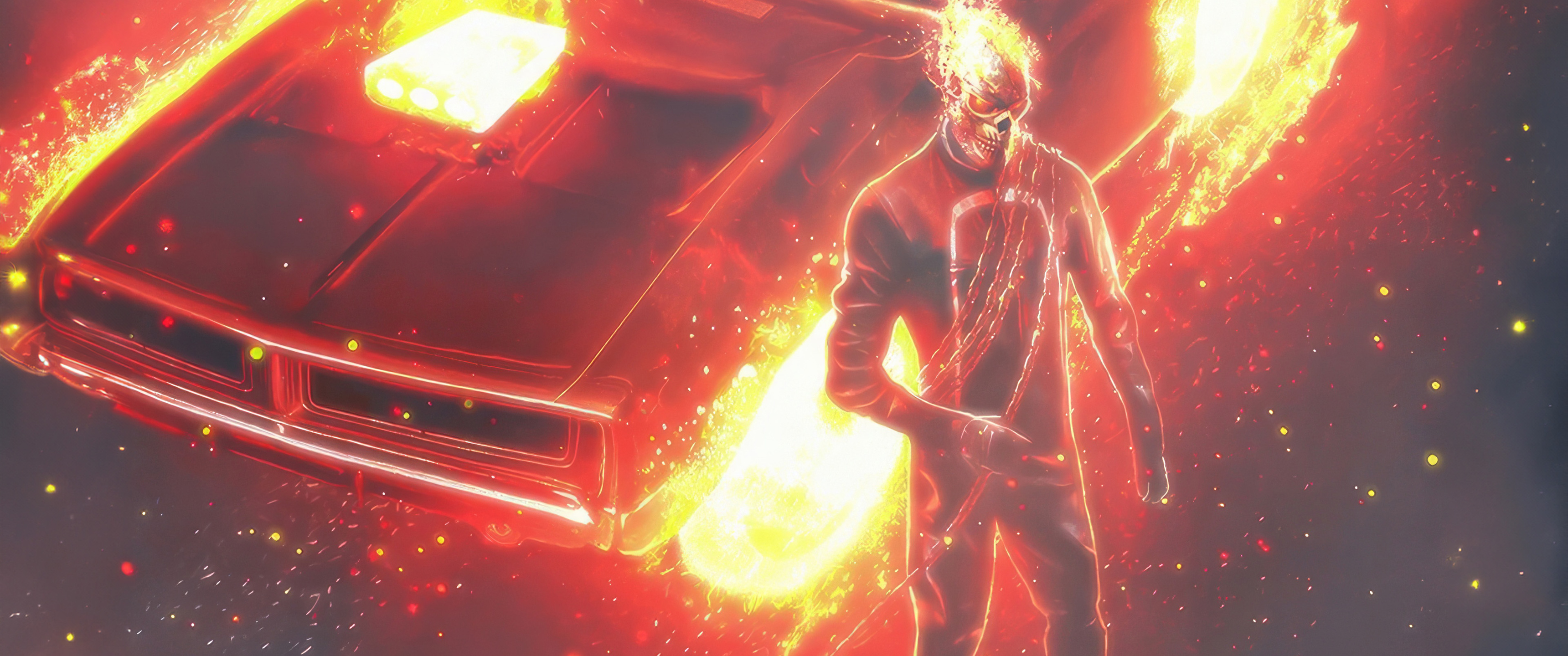 3440x1440 Ghost Rider Rides The Night UltraWide Quad HD 1440P ,HD 4k ...