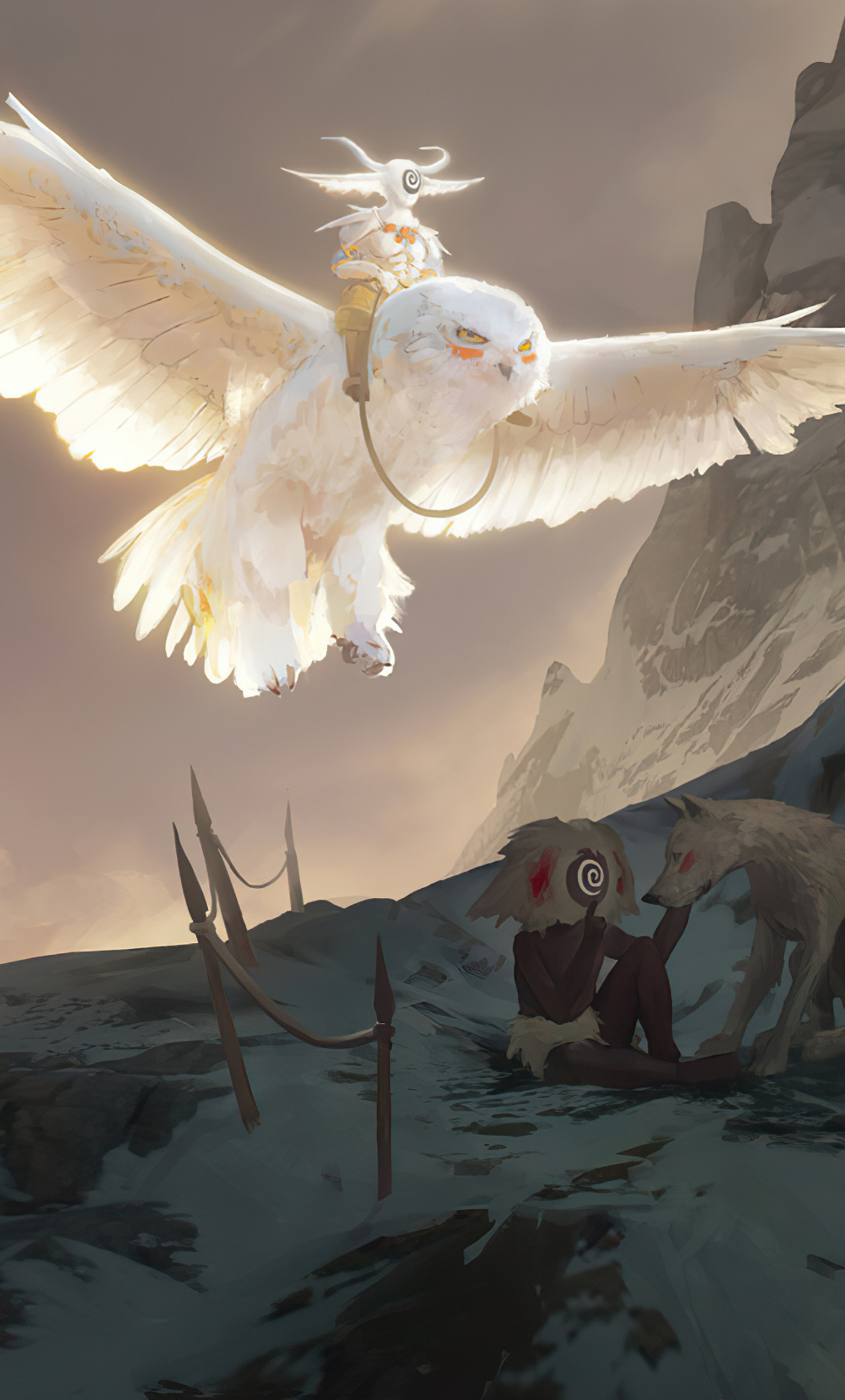 1280x2120 Giant Owl Rider 4k iPhone 6+ ,HD 4k Wallpapers,Images ...