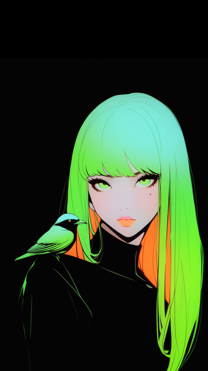 720x1280 Girl And Her Bird Oled 5k Moto G X Xperia Z1 Z3 Compact Galaxy