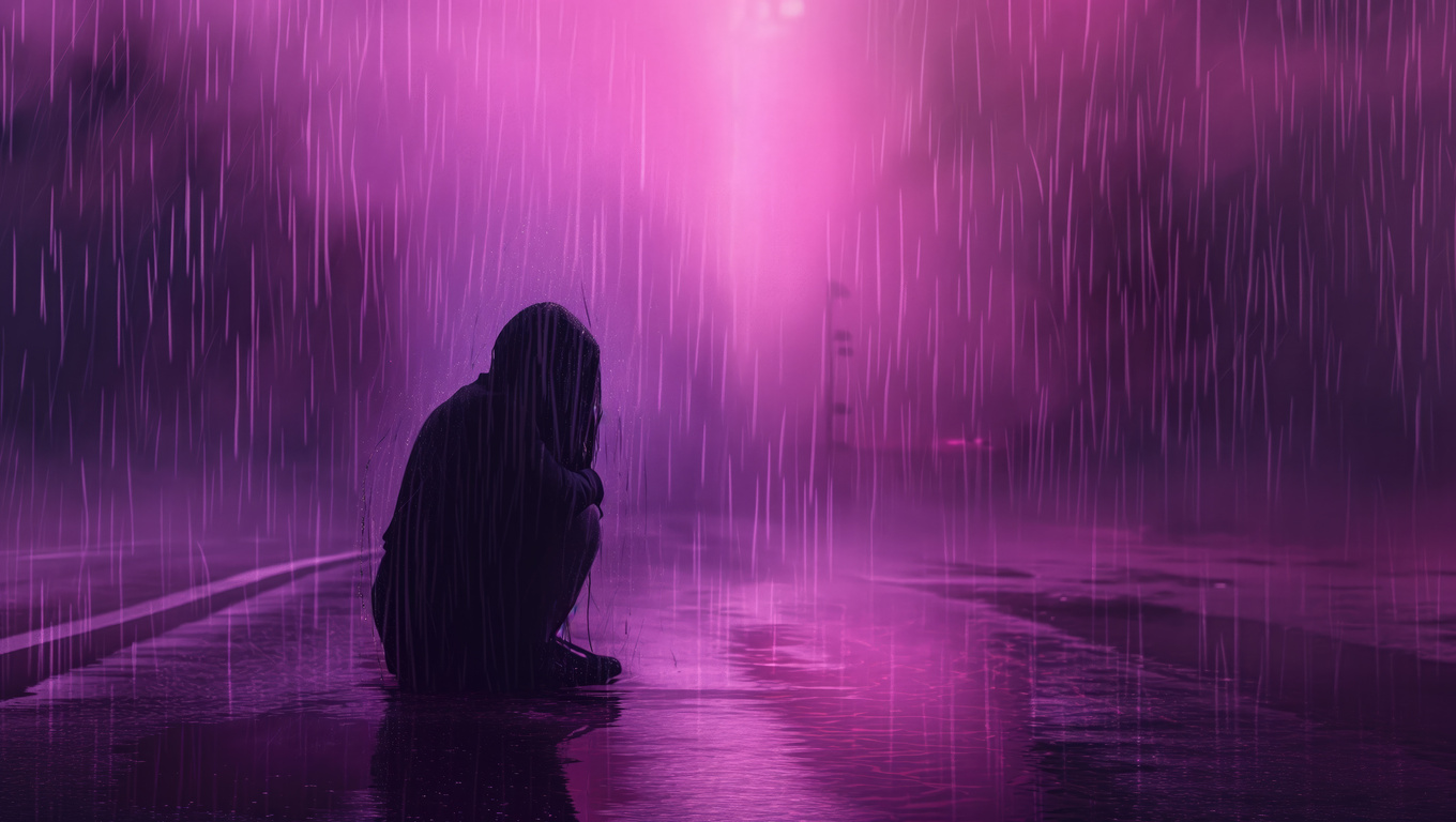 1360x768 Girl Crying In Lofi Rain Laptop HD ,HD 4k Wallpapers,Images ...