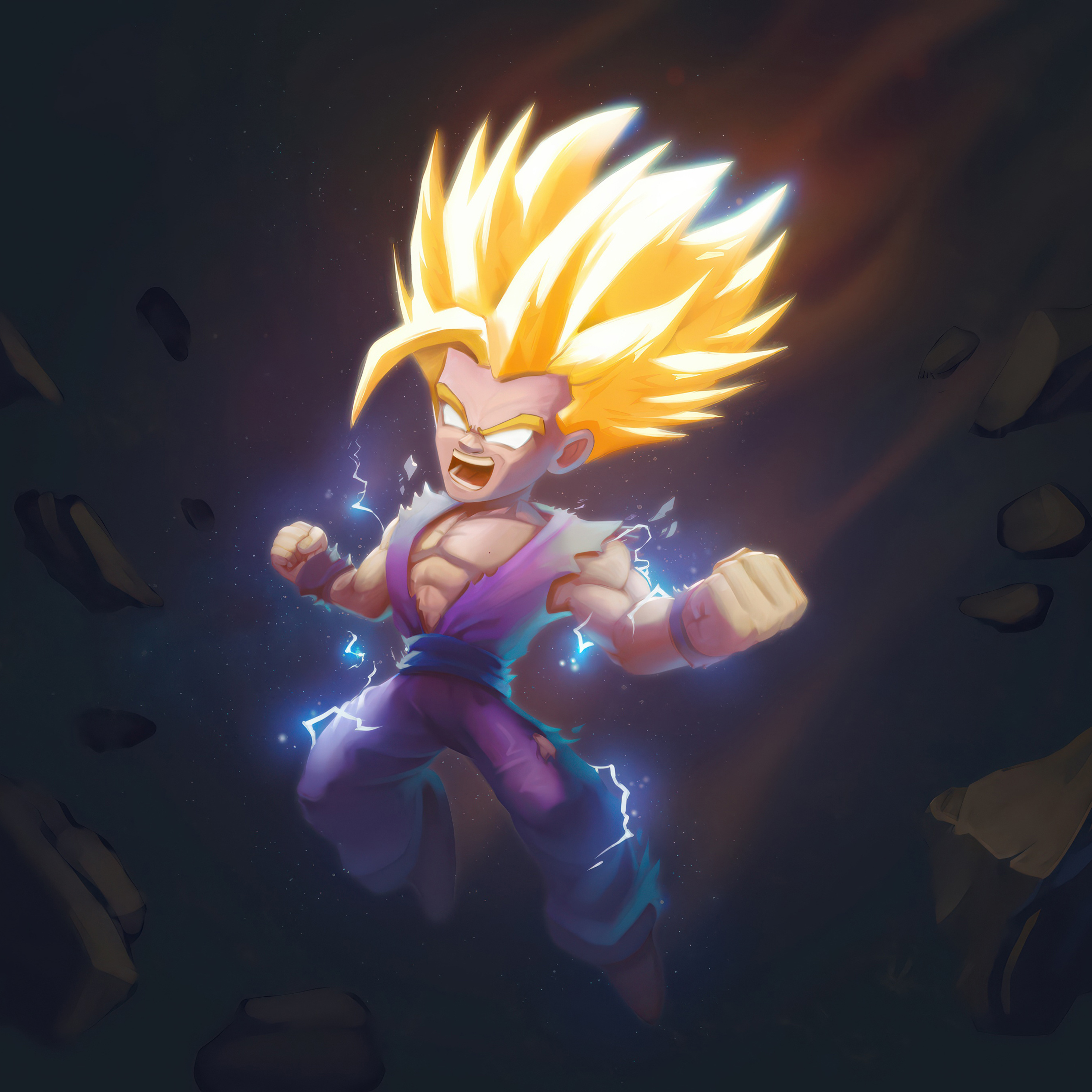 2932x2932 Gohan Half Saiyan Full Power Ipad Pro Retina Display ,HD 4k ...